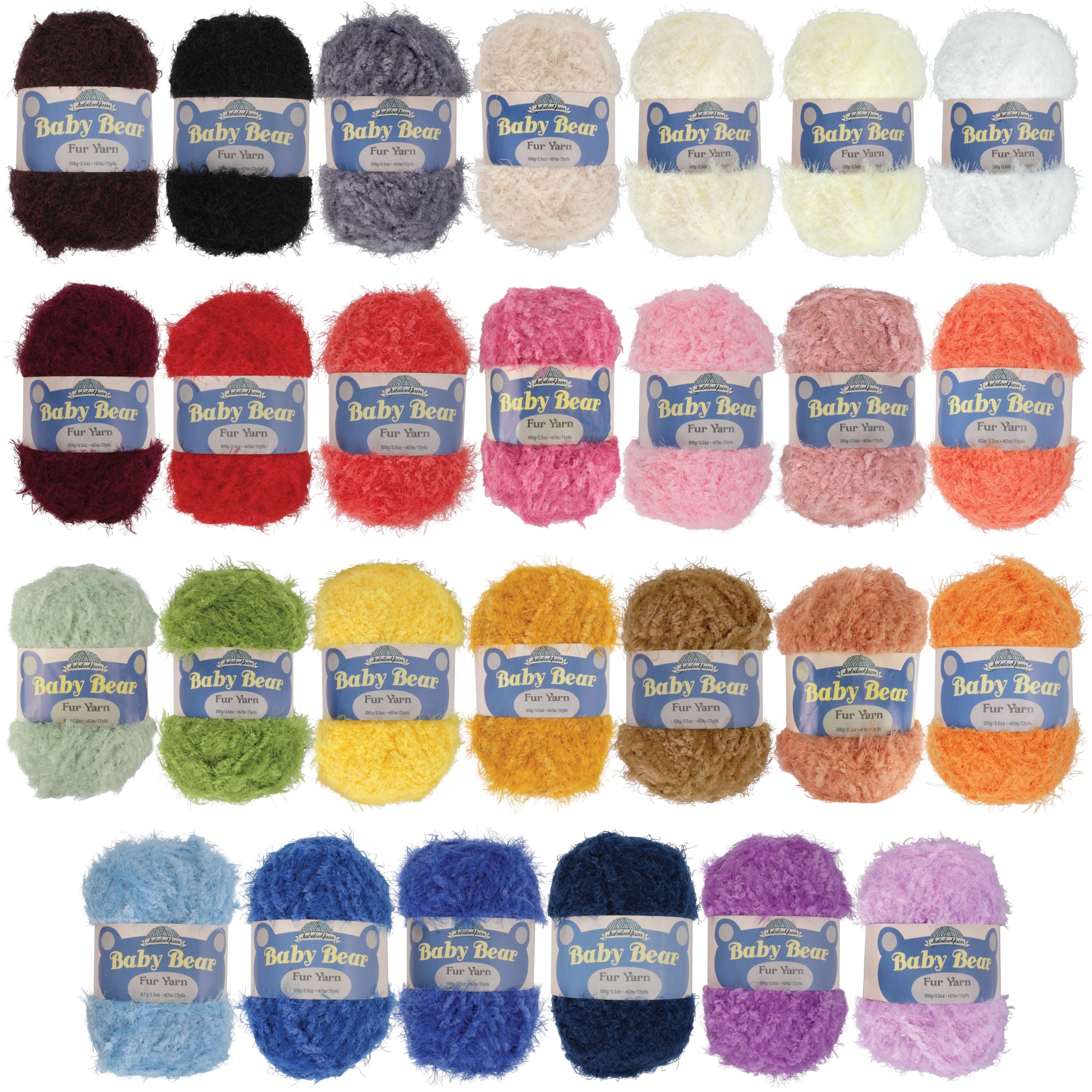 JubileeYarn Baby Bear Yarn - Chunky Polyester Fur - 100g/Skein ...