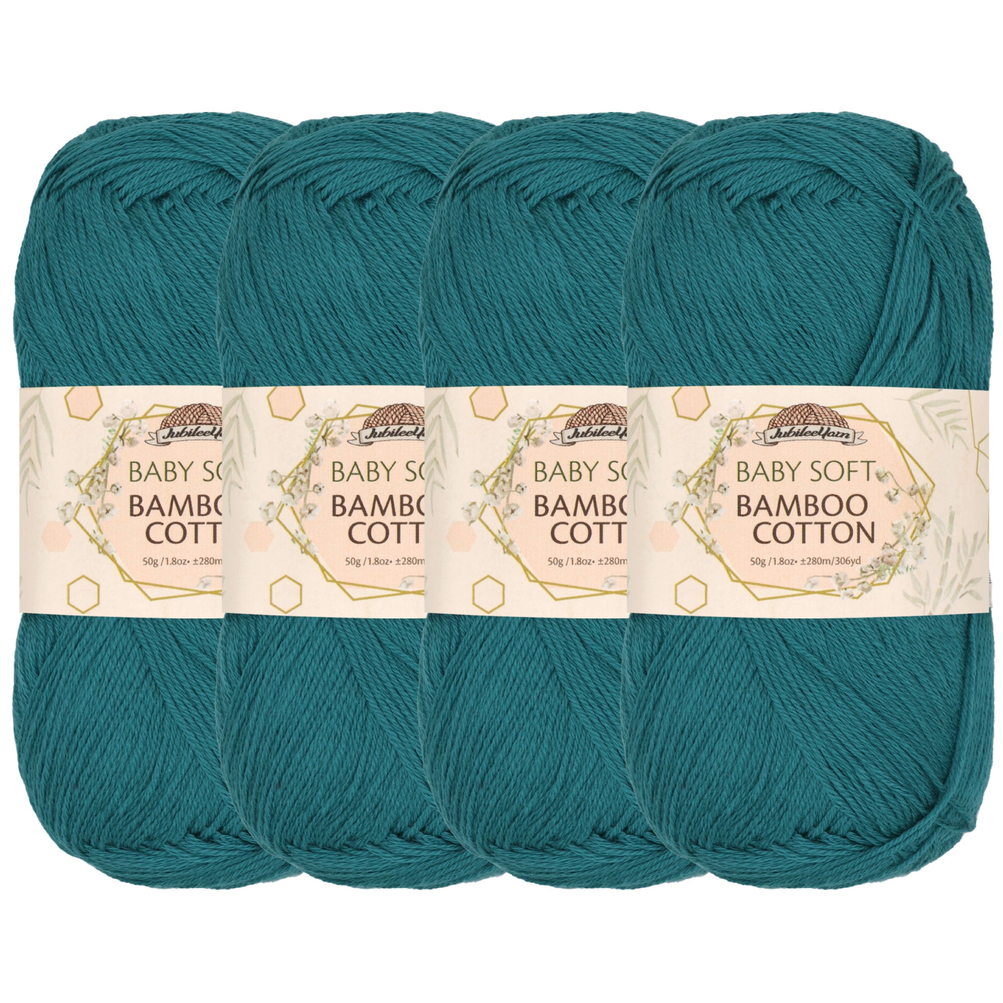 JubileeYarn Baby Soft Bamboo Cotton Yarn - 50g/Skein - Frozen Tidepool ...
