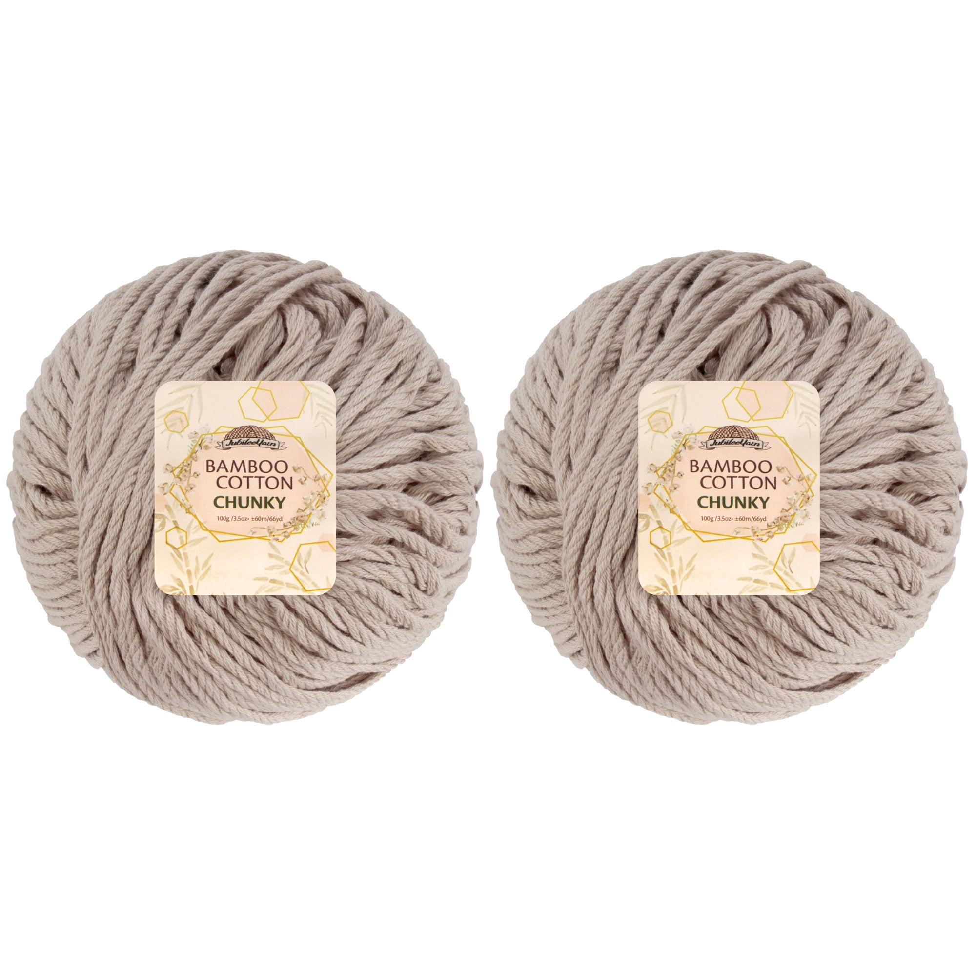 JubileeYarn Bamboo Cotton Chunky Yarn - 100g/Ball - Sand Cliff Brown ...