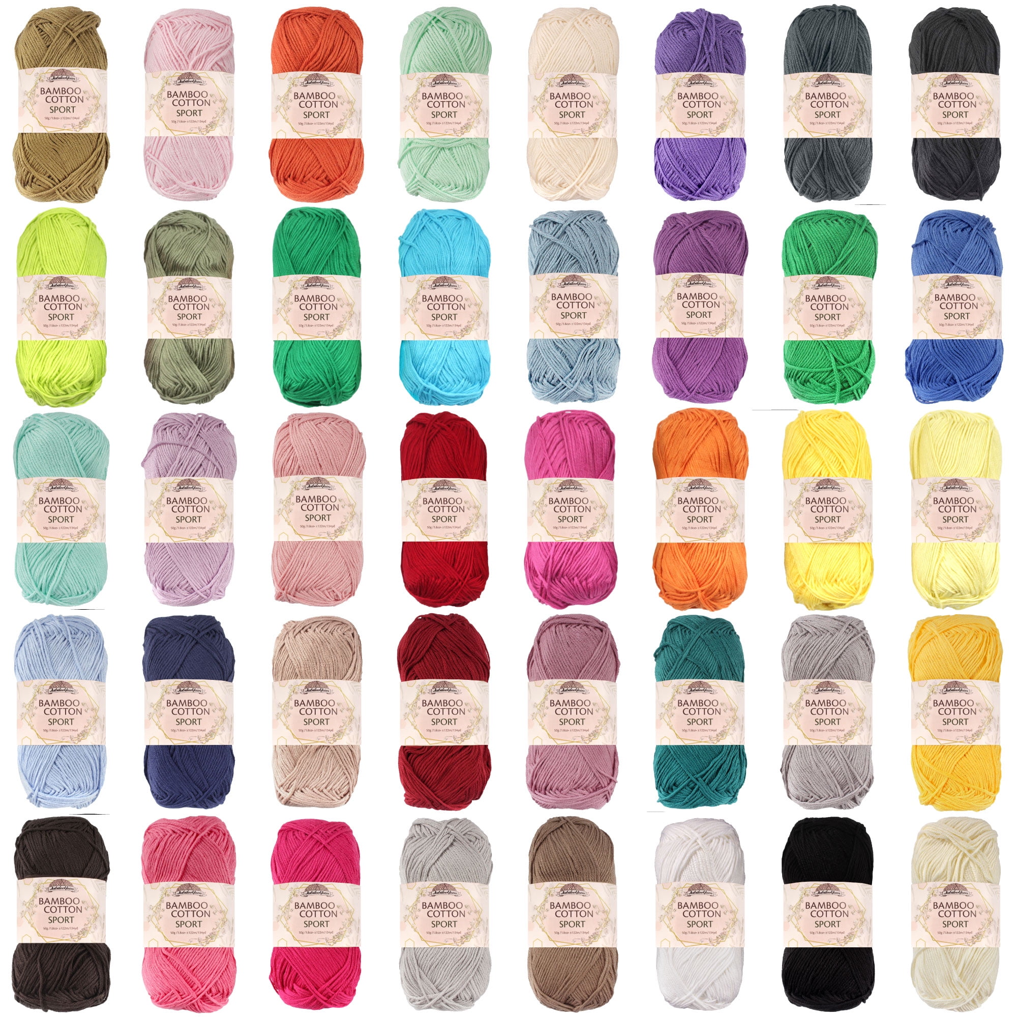 JubileeYarn Bamboo Cotton Sport Yarn - Surprise Pack - 4 Skeins ...