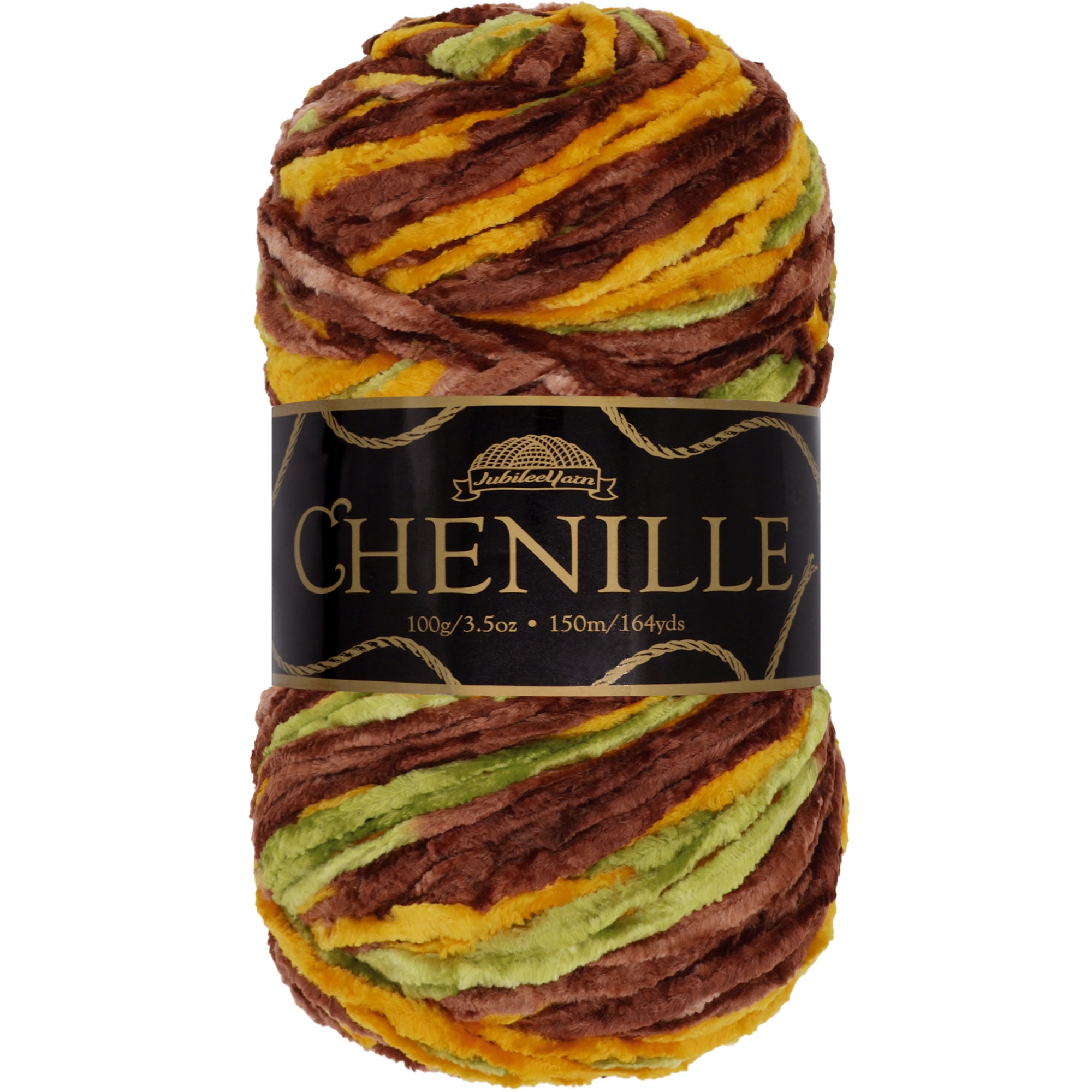 JubileeYarn Chenille Yarn - Worsted Polyester - 100g/Skein - El Dorado ...