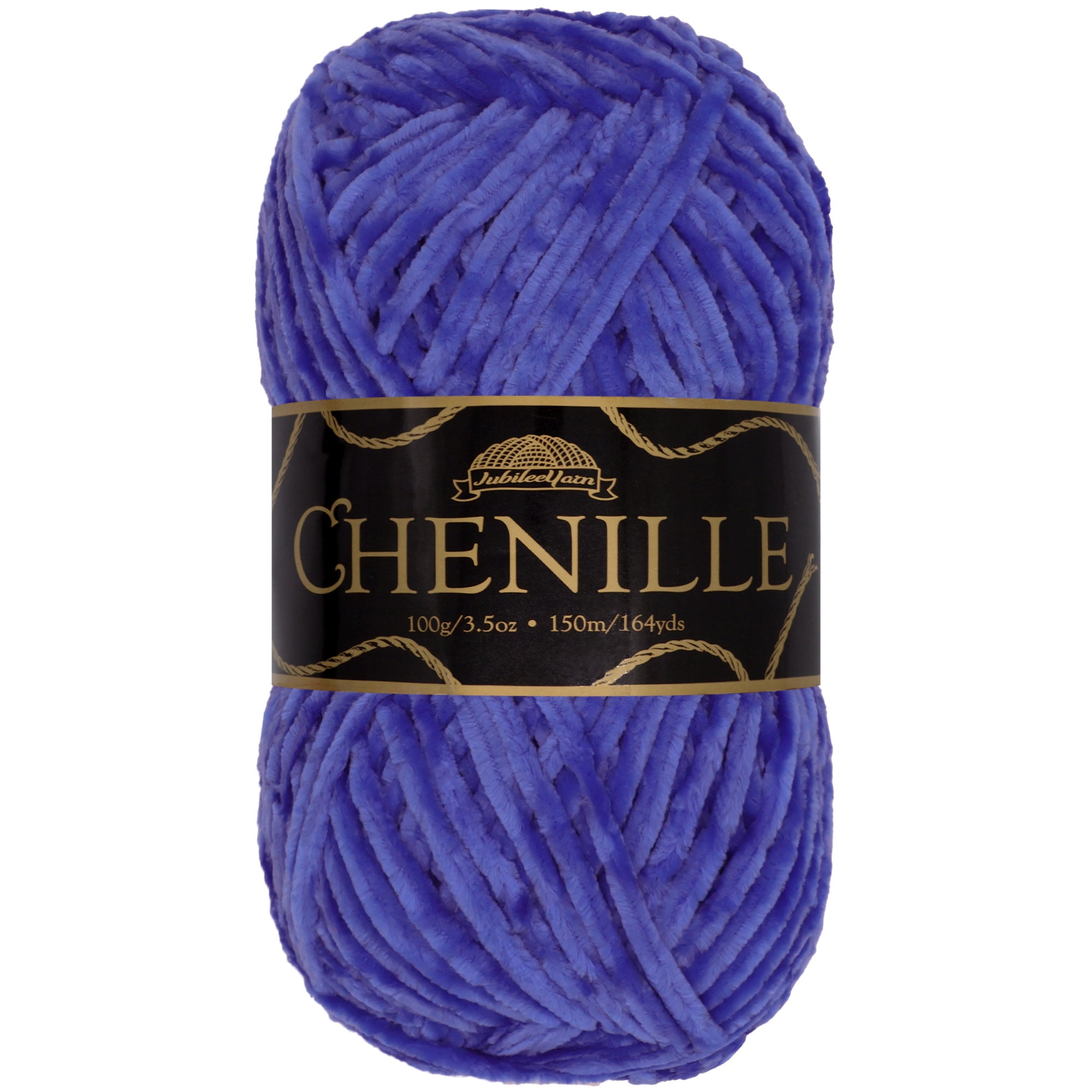 JubileeYarn Chenille Yarn - Worsted Weight - 100g/Skein - Egyptian Blue ...