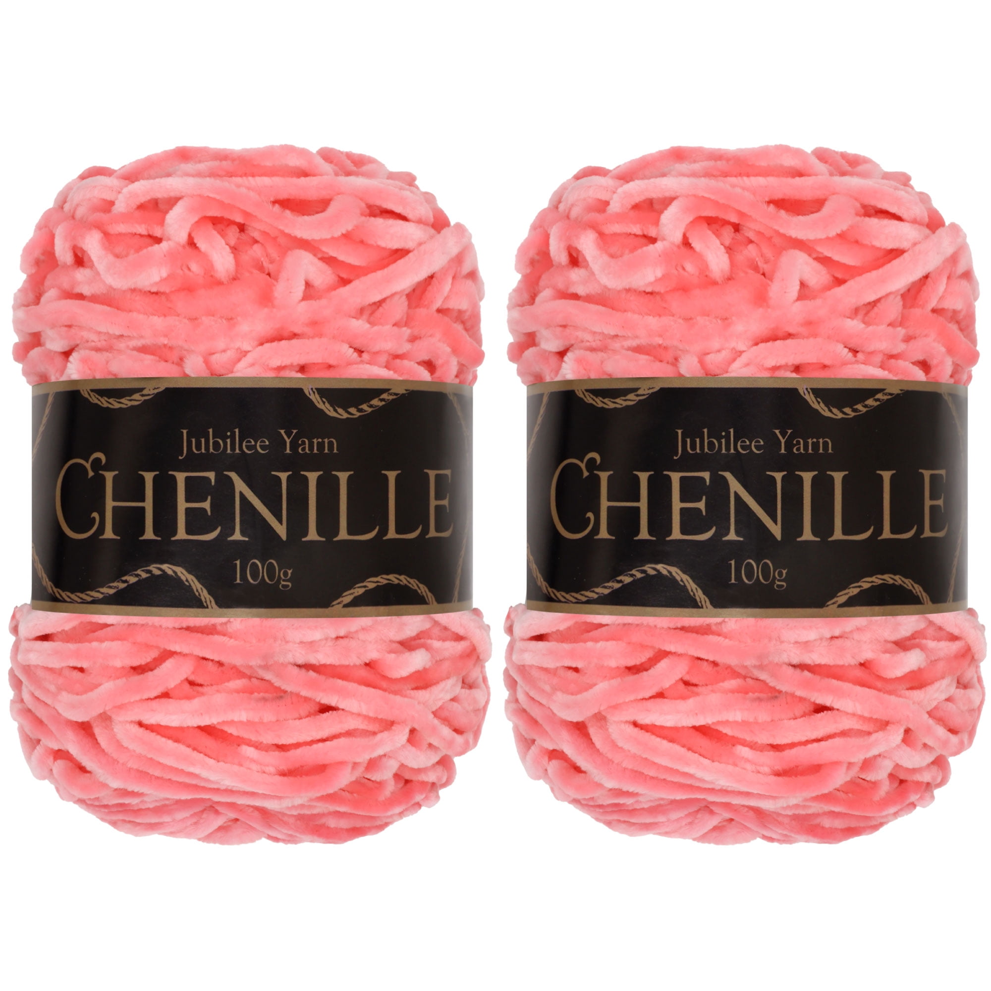 JubileeYarn Chenille Yarn - Worsted Weight - 100g/cake - Sweetheart - 2 Cakes - Walmart.com