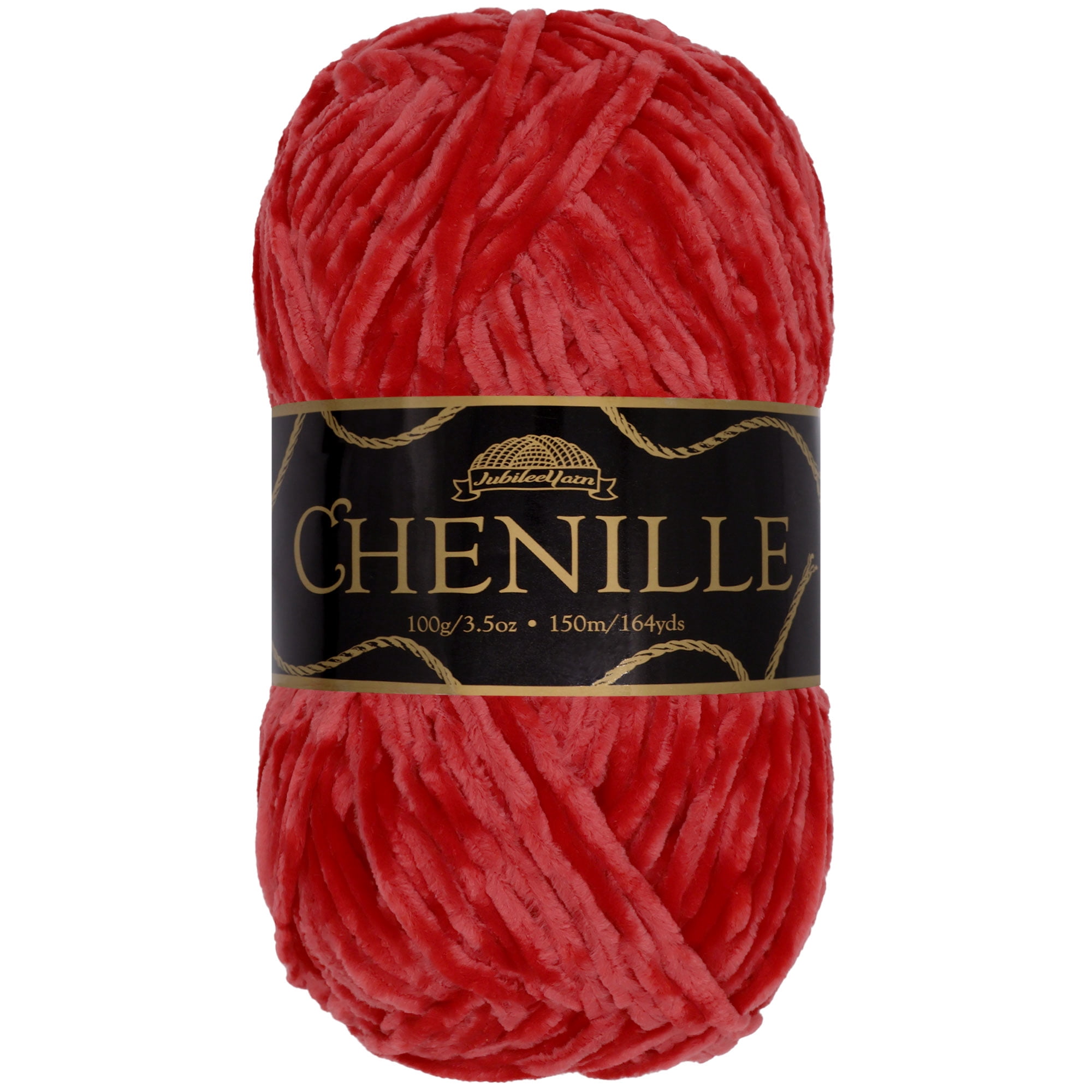 JubileeYarn Chenille Yarn - Worsted Weight - 100g/skein - Rouge - Dark ...