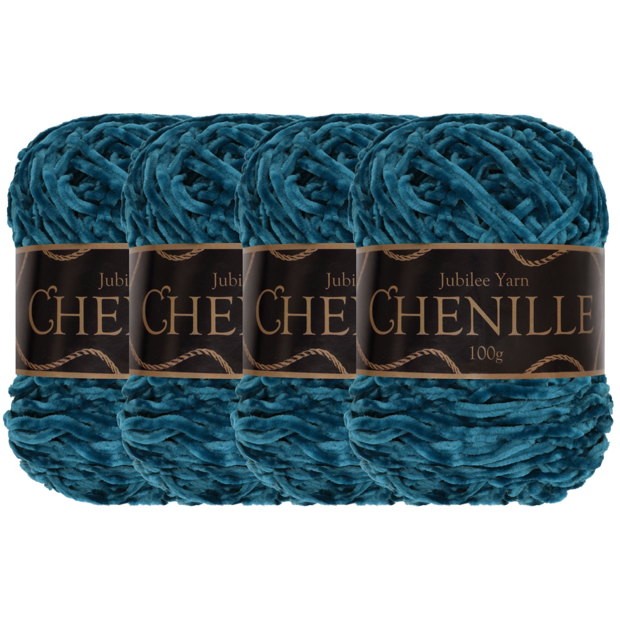 JubileeYarn Chenille Yarn - Worsted Weight Yarn - 100g/skein - Cerulean ...