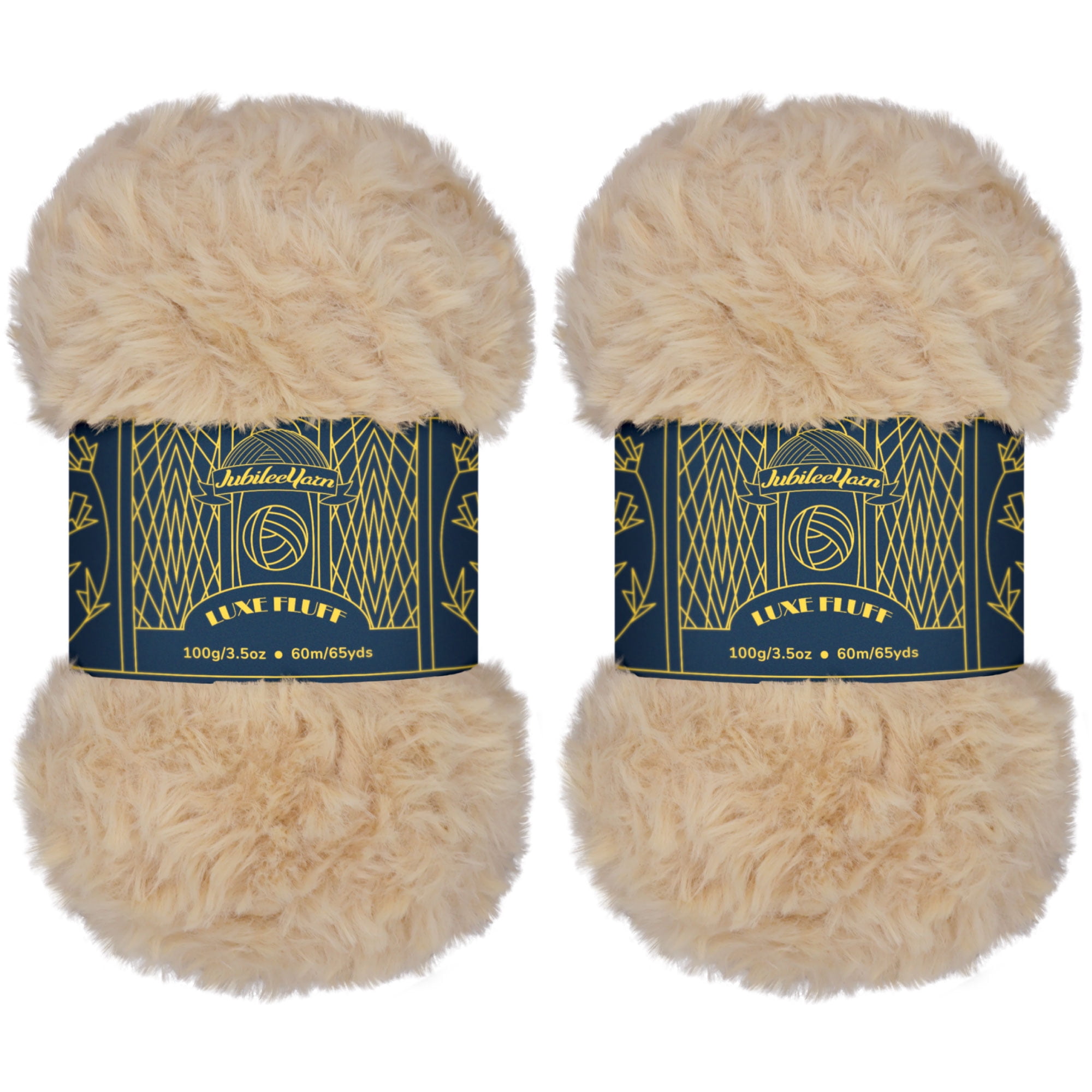 JubileeYarn Chunky Faux Fur Eyelash Yarn - 100% Polyester - 2 Skeins ...