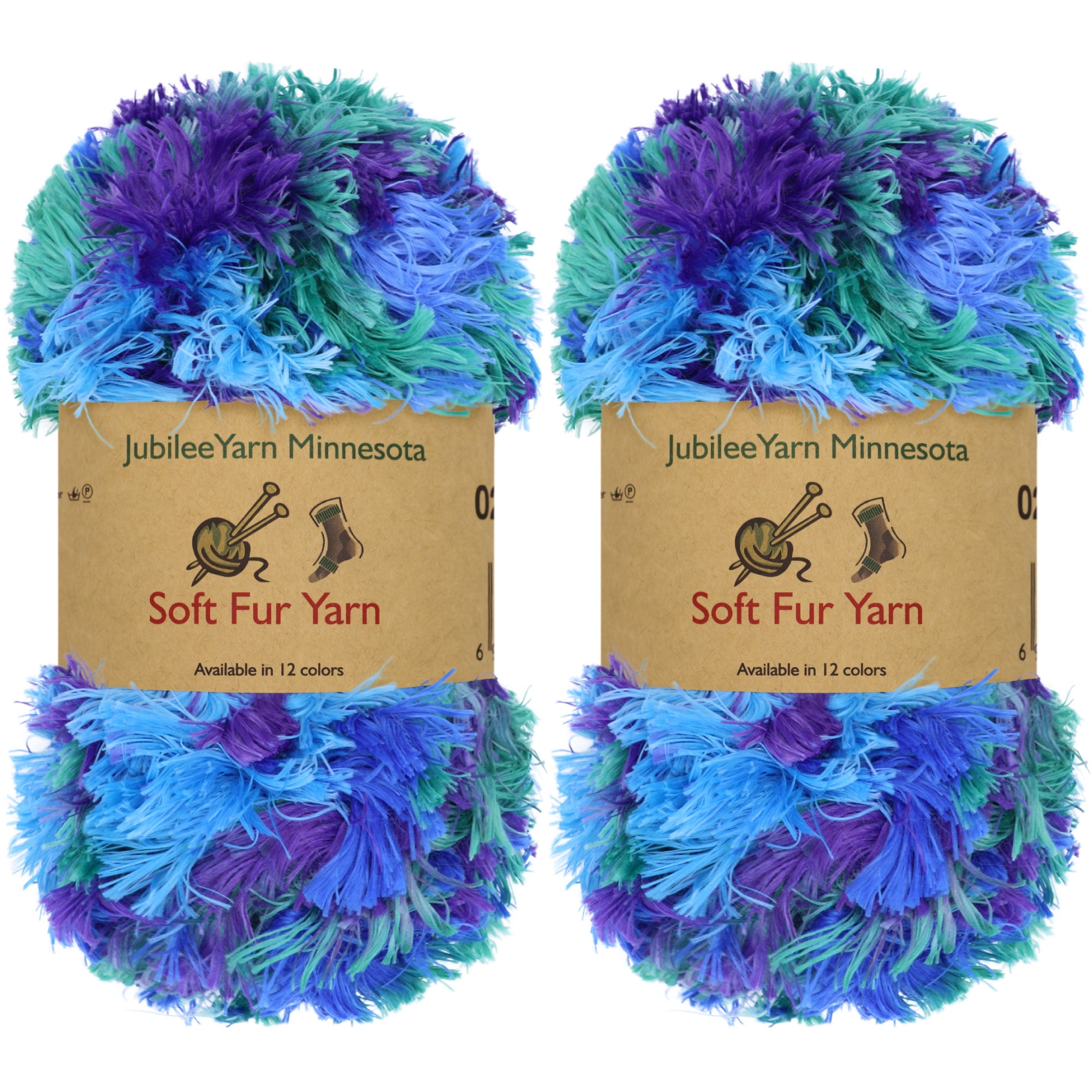 JubileeYarn Warm Fuzzies Soft Faux Fur Yarn - Polyester Bulky Weight ...