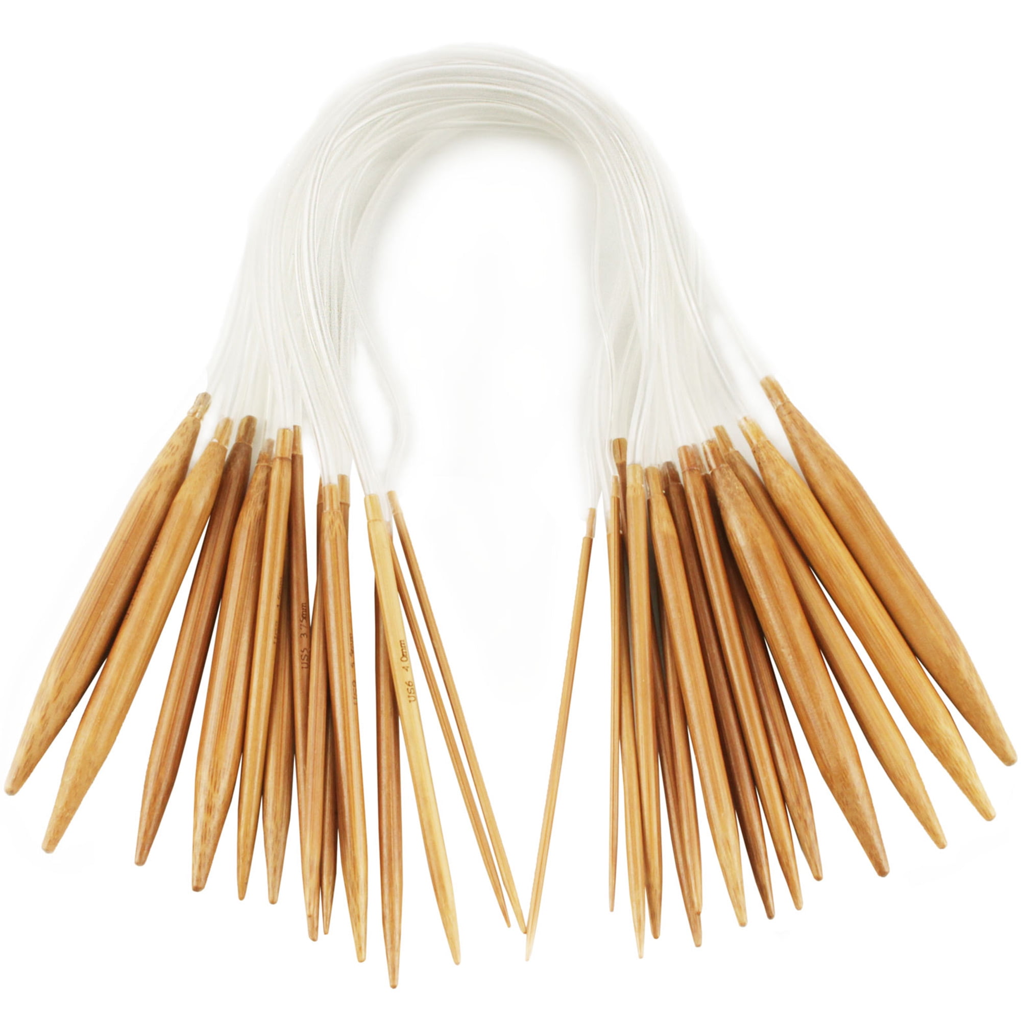 JubileeYarn Circular Bamboo Knitting Needles - 16" - Carbonized Brown ...