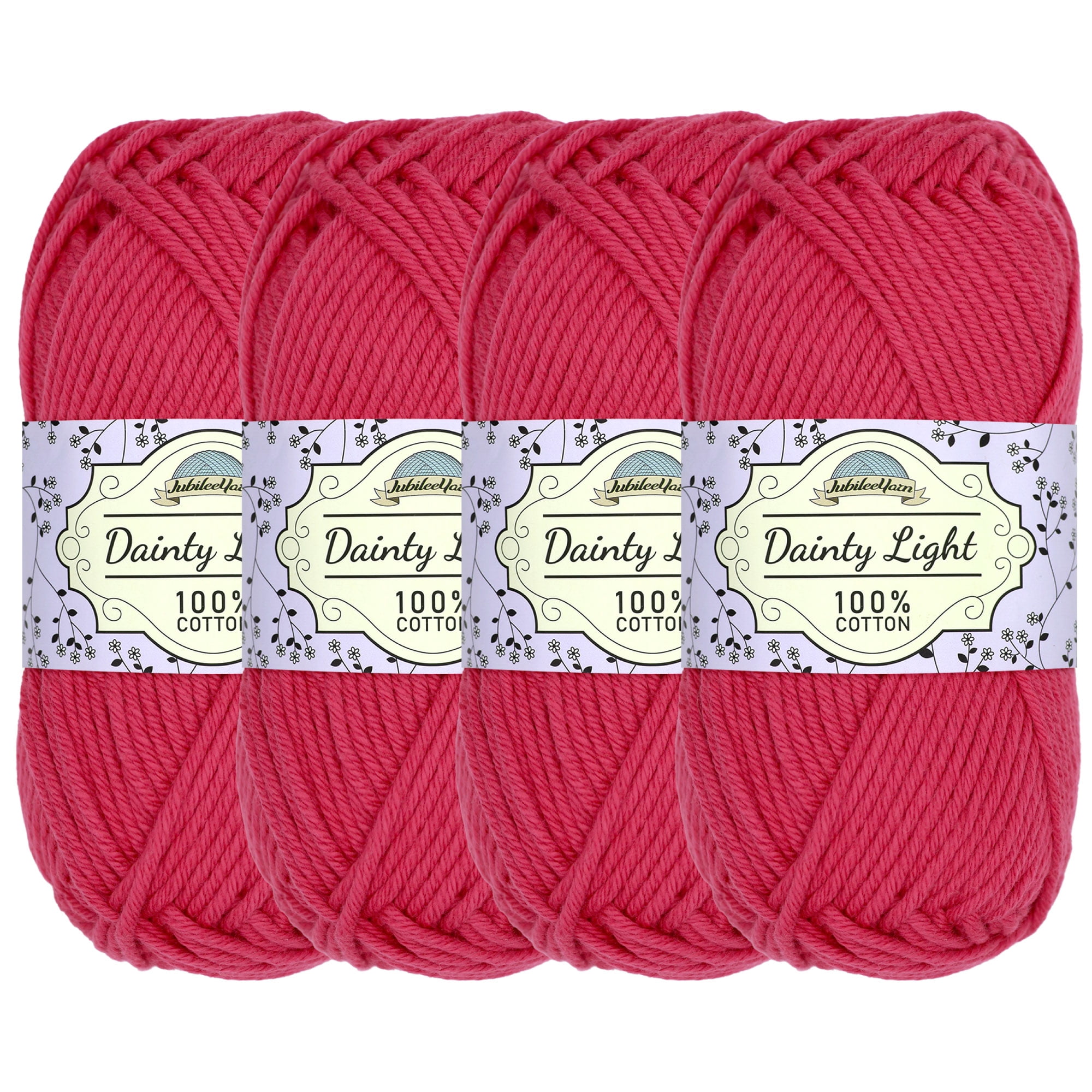 JubileeYarn Dainty Light Yarn - 100g/Skein Worsted Weight Cotton - 008 ...