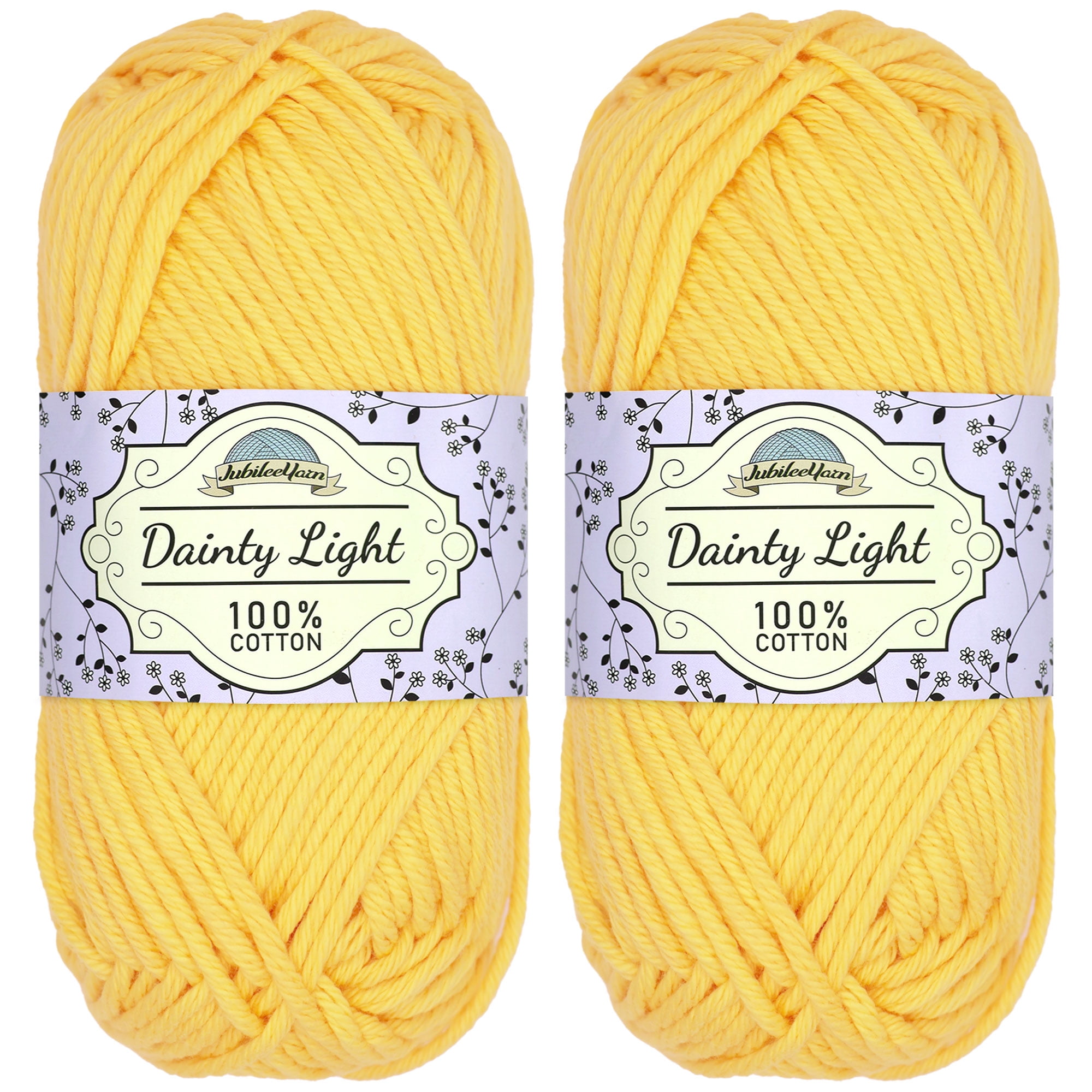 JubileeYarn Dainty Light Yarn - 100g/Skein Worsted Weight Cotton - 206 ...