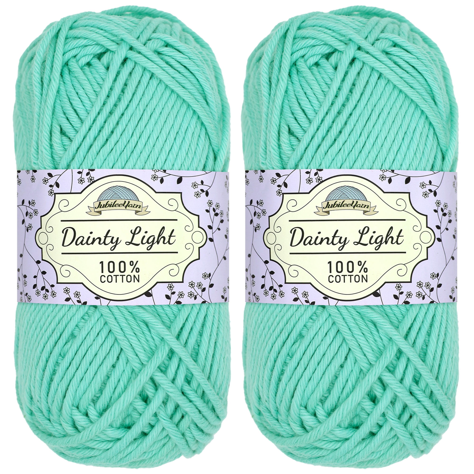 JubileeYarn Dainty Light Yarn - 100g/Skein Worsted Weight Cotton - 308 ...