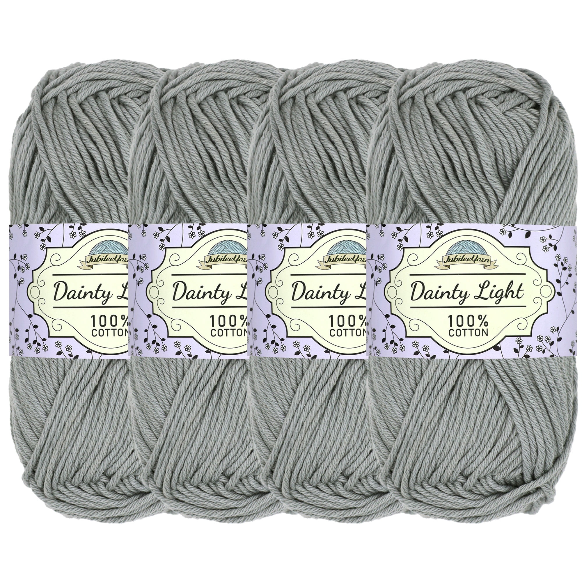 JubileeYarn Dainty Light Yarn - 100g/Skein Worsted Weight Cotton - 310 ...