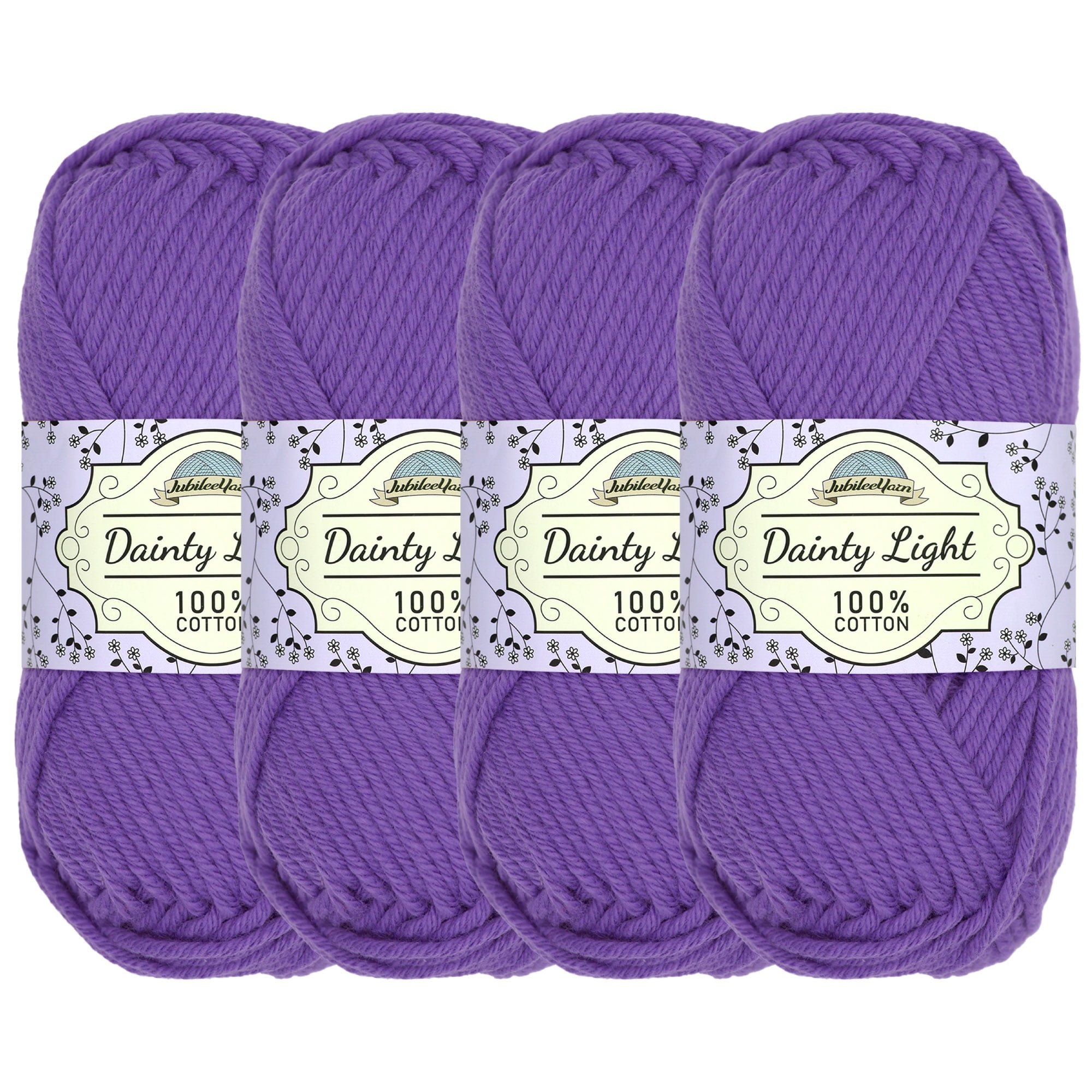 JubileeYarn Dainty Light Yarn - 100g/Skein Worsted Weight Cotton - 3838 ...