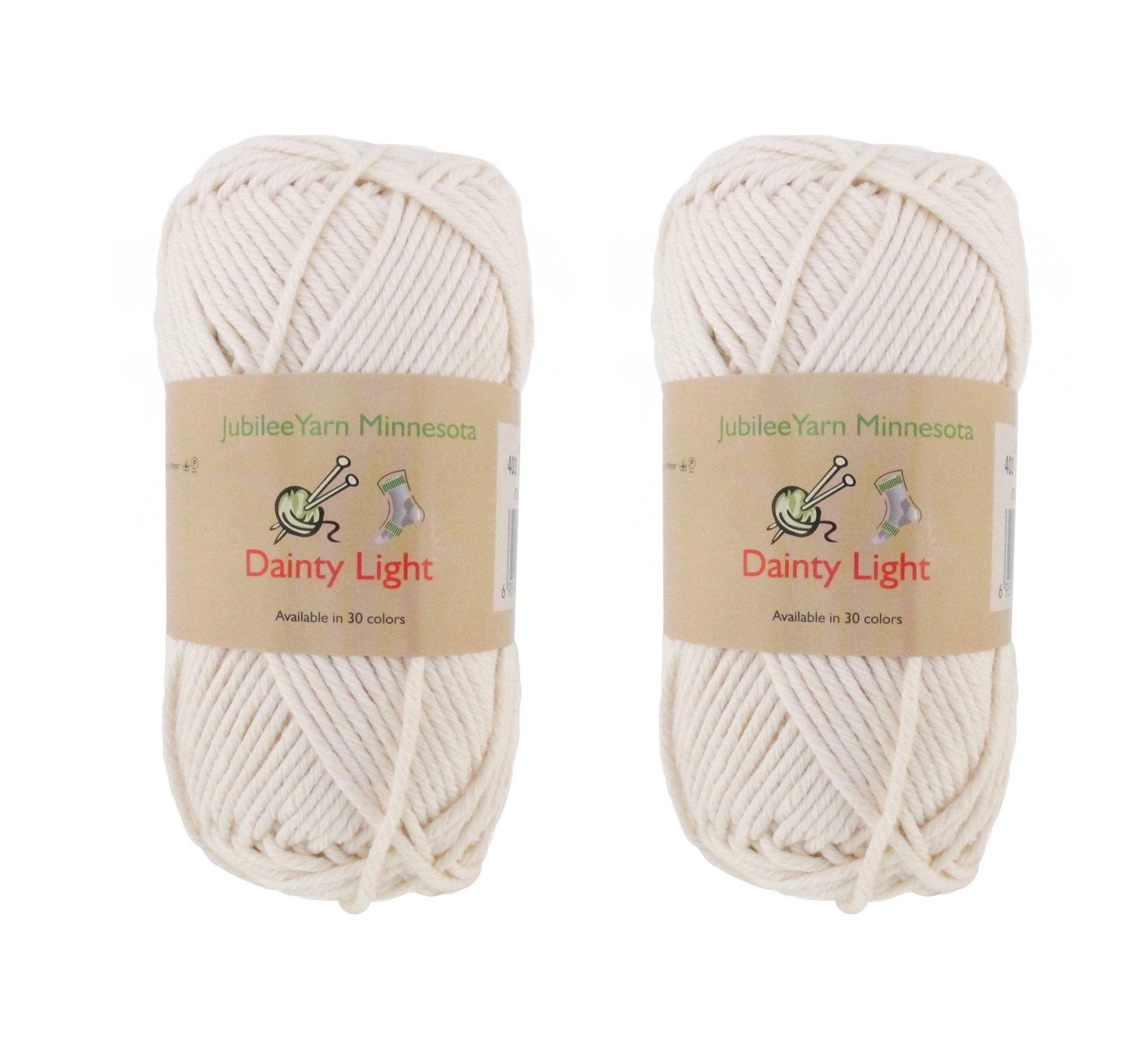 JubileeYarn Dainty Light Yarn - 100g/Skein Worsted Weight Cotton - 403 ...