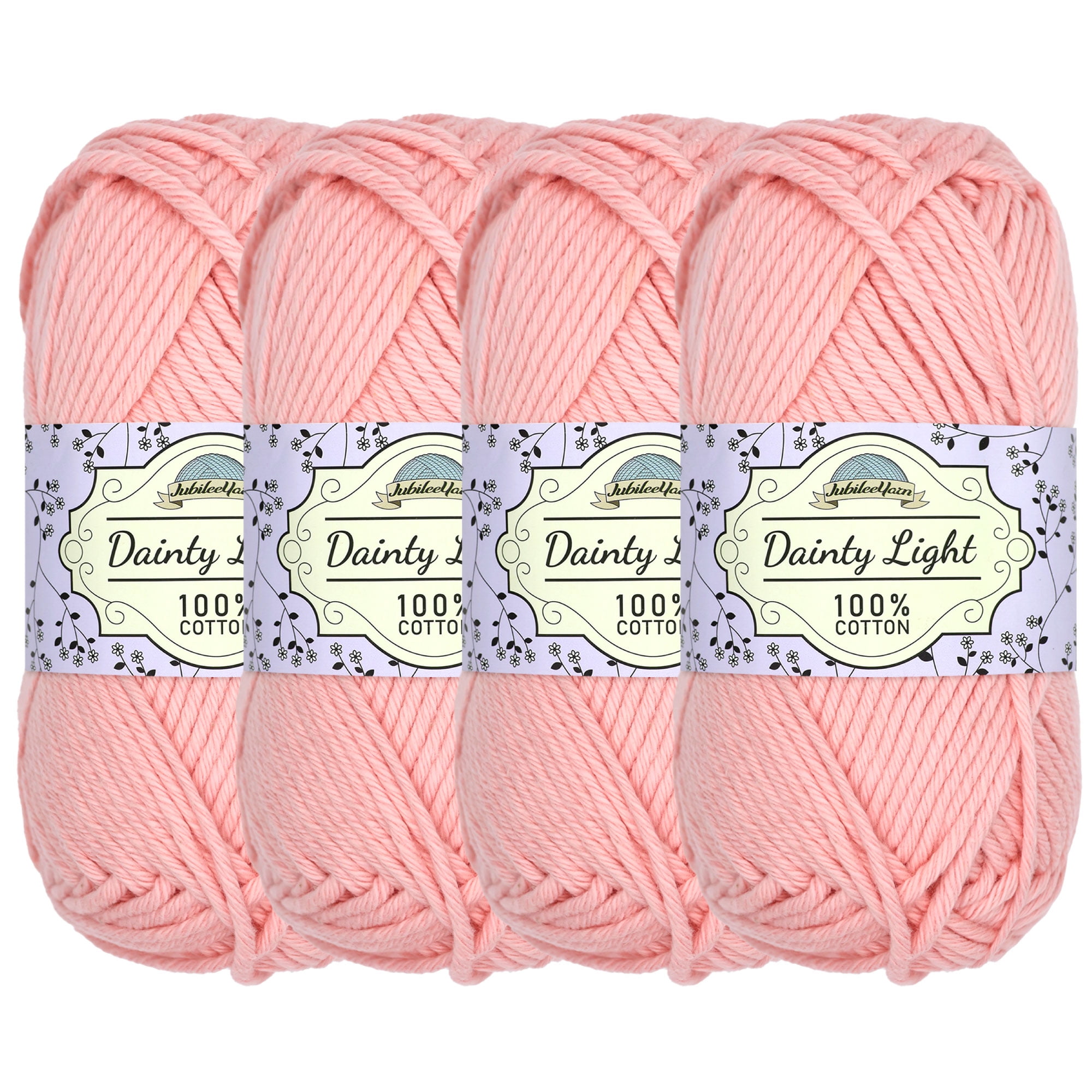 JubileeYarn Dainty Light Yarn - 100g/Skein Worsted Weight Cotton - 501 ...