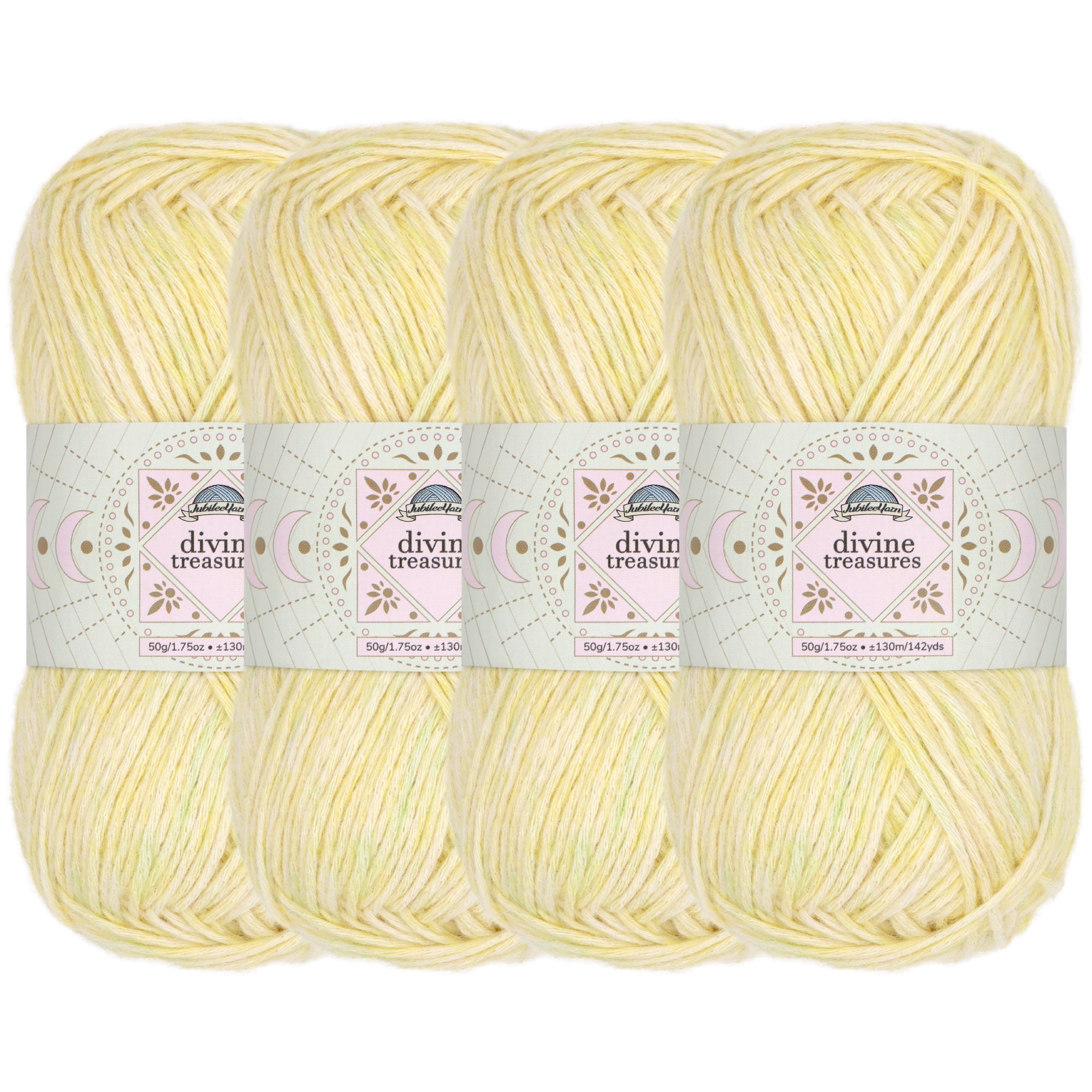JubileeYarn Divine Treasures Yarn - Fine Cotton Acrylic Blend - 50g ...