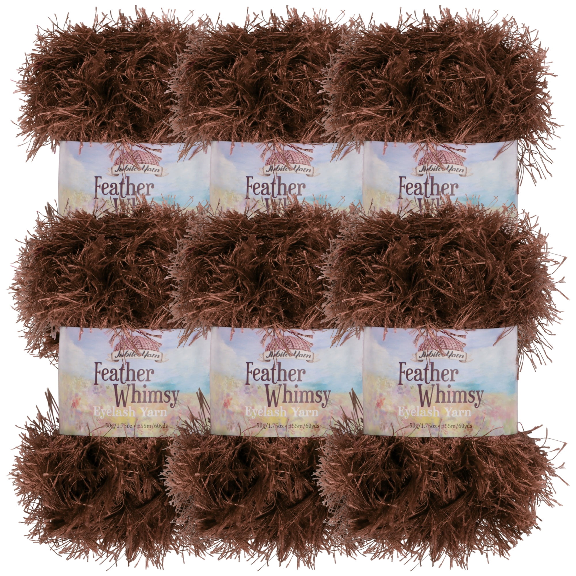 BambooMN Feather Whimsy Eyelash Yarn, 50g Skein, Faux Fur Fine ...