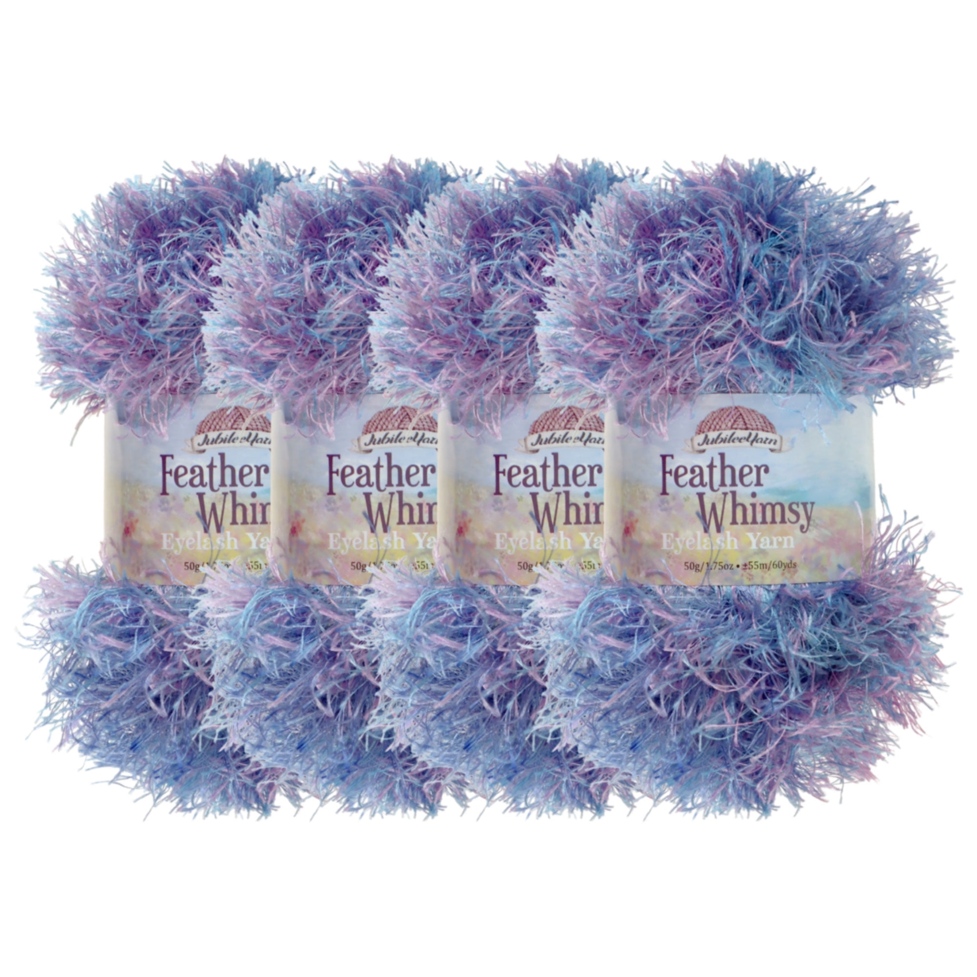 JubileeYarn - Eyelash Yarn - 50g - 6 Skeins - Faded Blue - Walmart.com