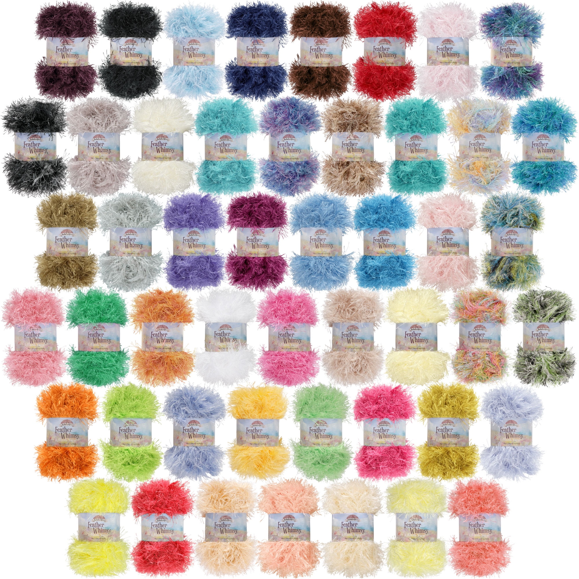 JubileeYarn - Eyelash Yarn - 50g - 6 Skeins - Variety Package - Walmart.com