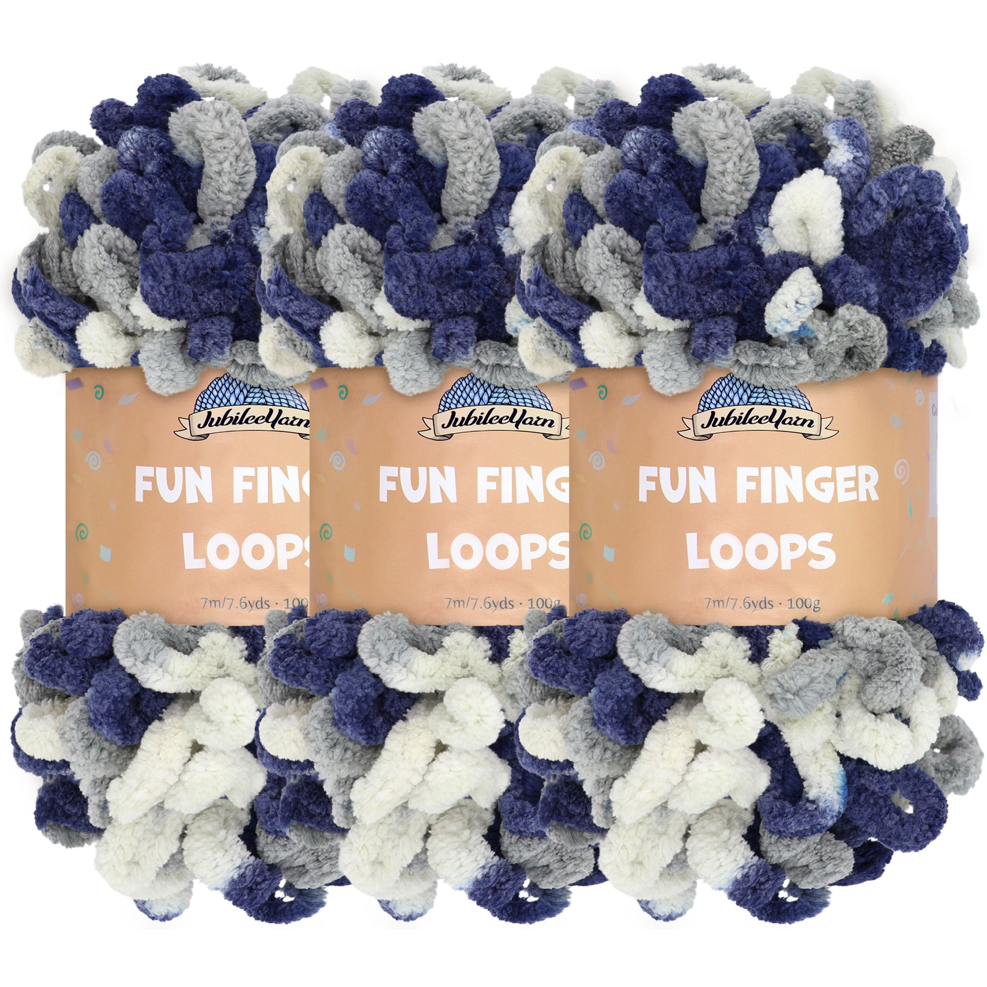 JubileeYarn Finger Knitting Yarn - Fun Finger Loops Yarn - Team Spirit ...