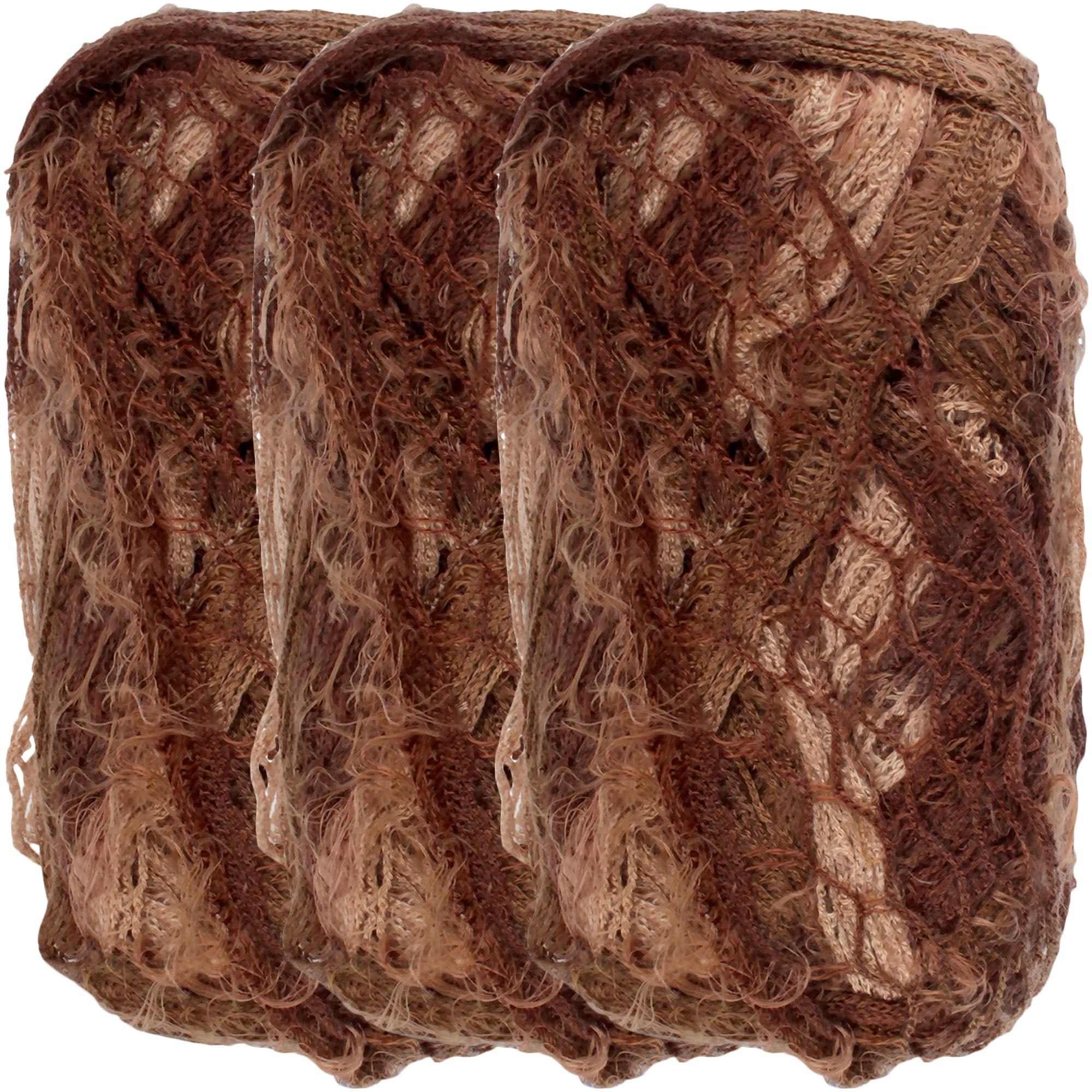 JubileeYarn Fishnet Frilly Yarn - 100g/Skein - Sandstorm - 3 Skeins ...