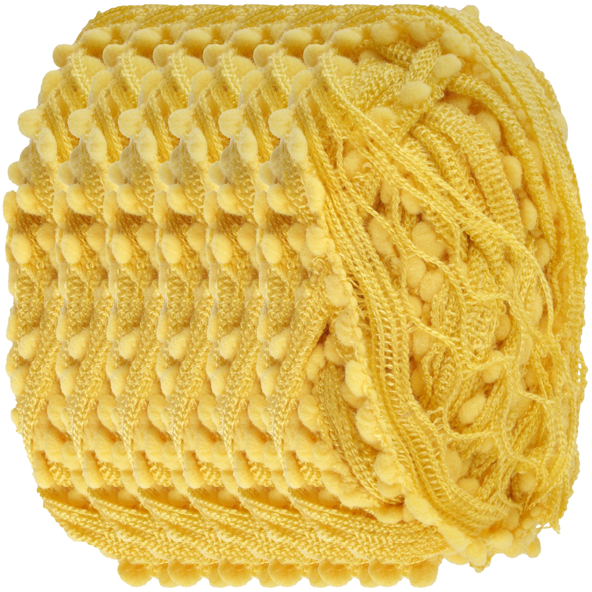 JubileeYarn Fishnet Pom Pom Yarn - 50g Mini Bonbons - Banana - 6 Skeins ...