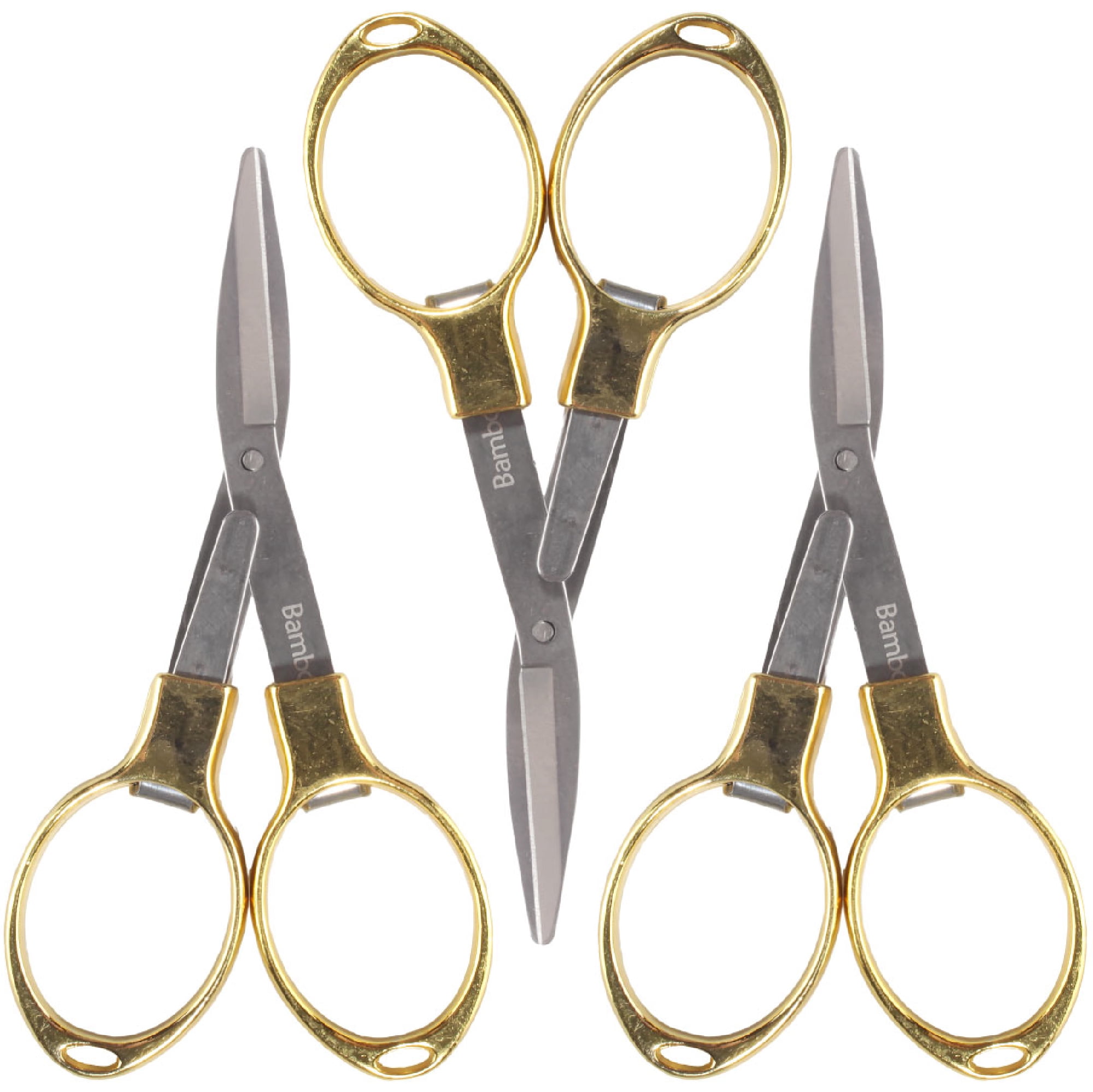 JubileeYarn Foldblade - Metal Folding Scissors - Gold - 3 Scissors ...