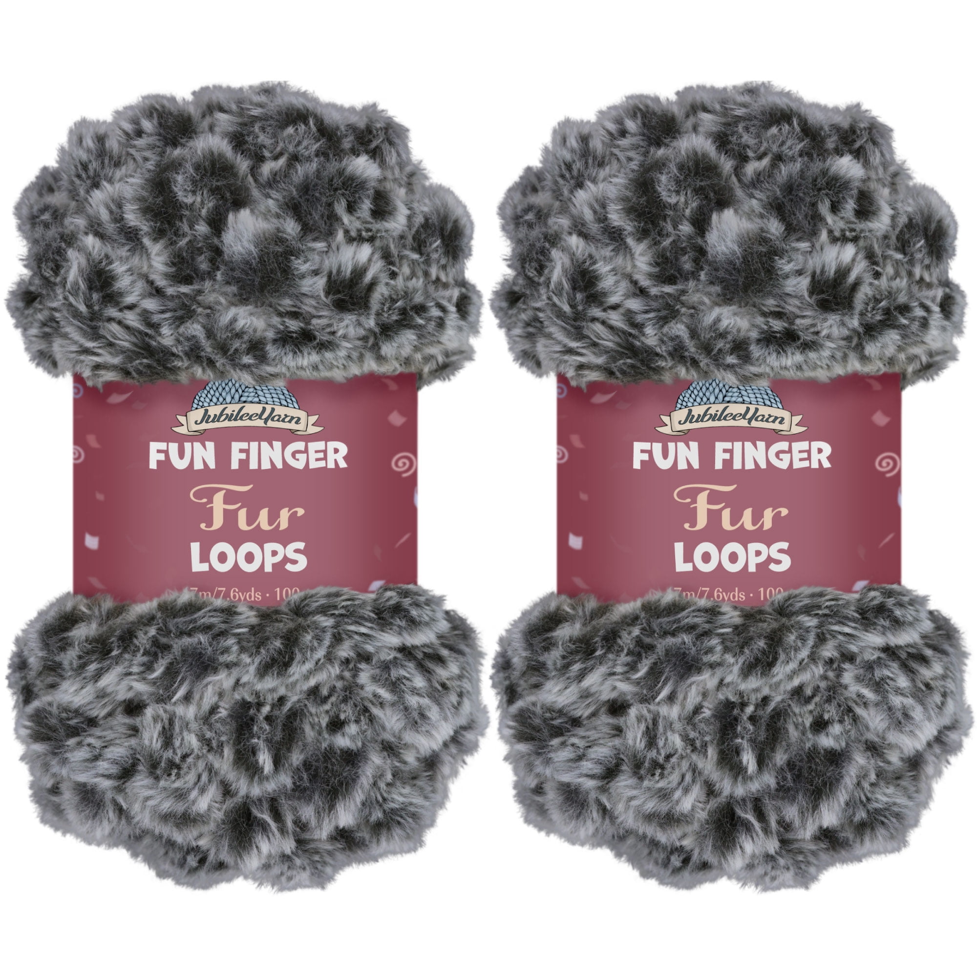 JubileeYarn Fun Finger Fur Loops Yarn - 200g/Skein Polyester Jumbo ...