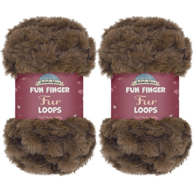 JubileeYarn Fun Finger Fur Loops Yarn - Polyester Jumbo Weight Loop ...
