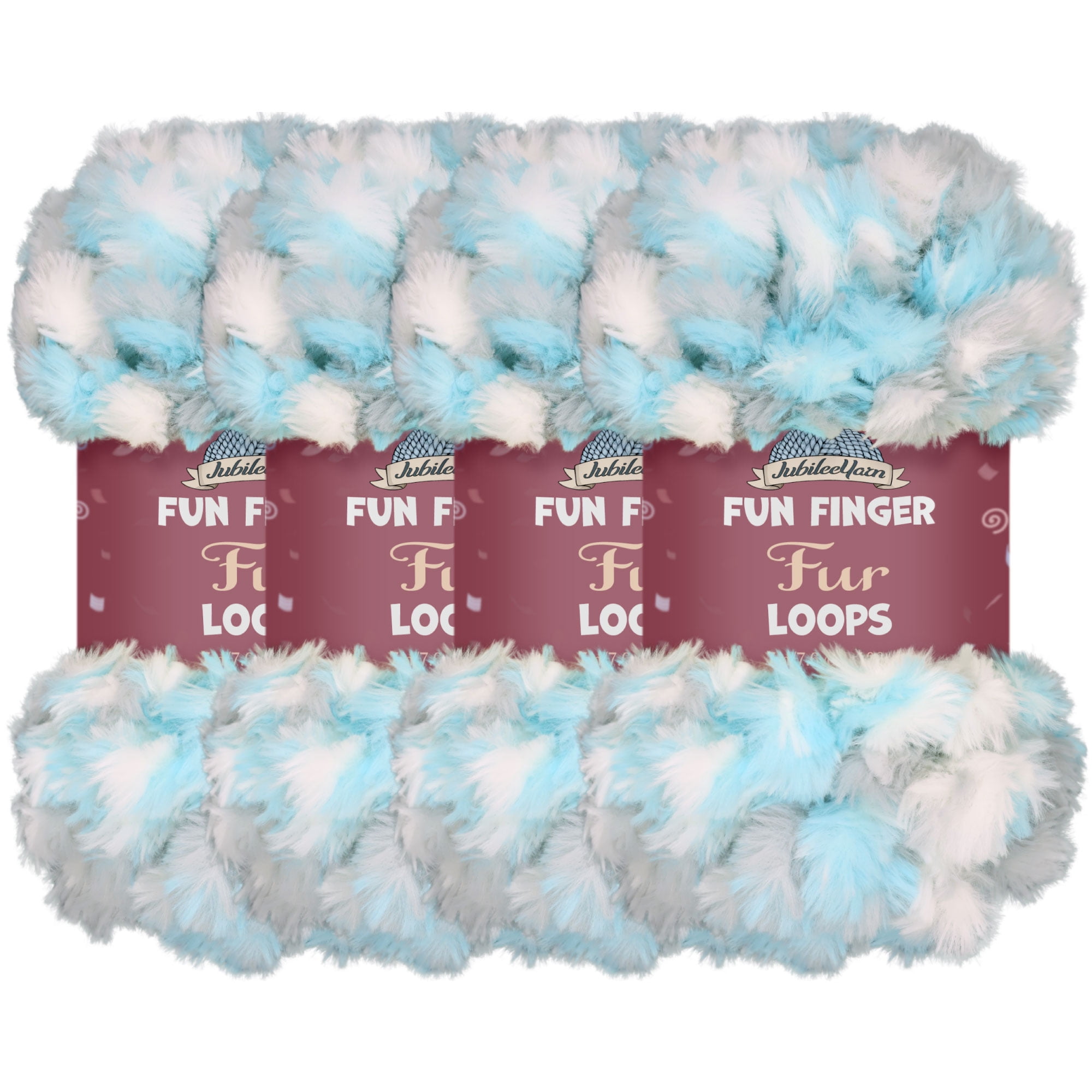 JubileeYarn Fun Finger Fur Loops Yarn - 200g/Skein Polyester Jumbo ...