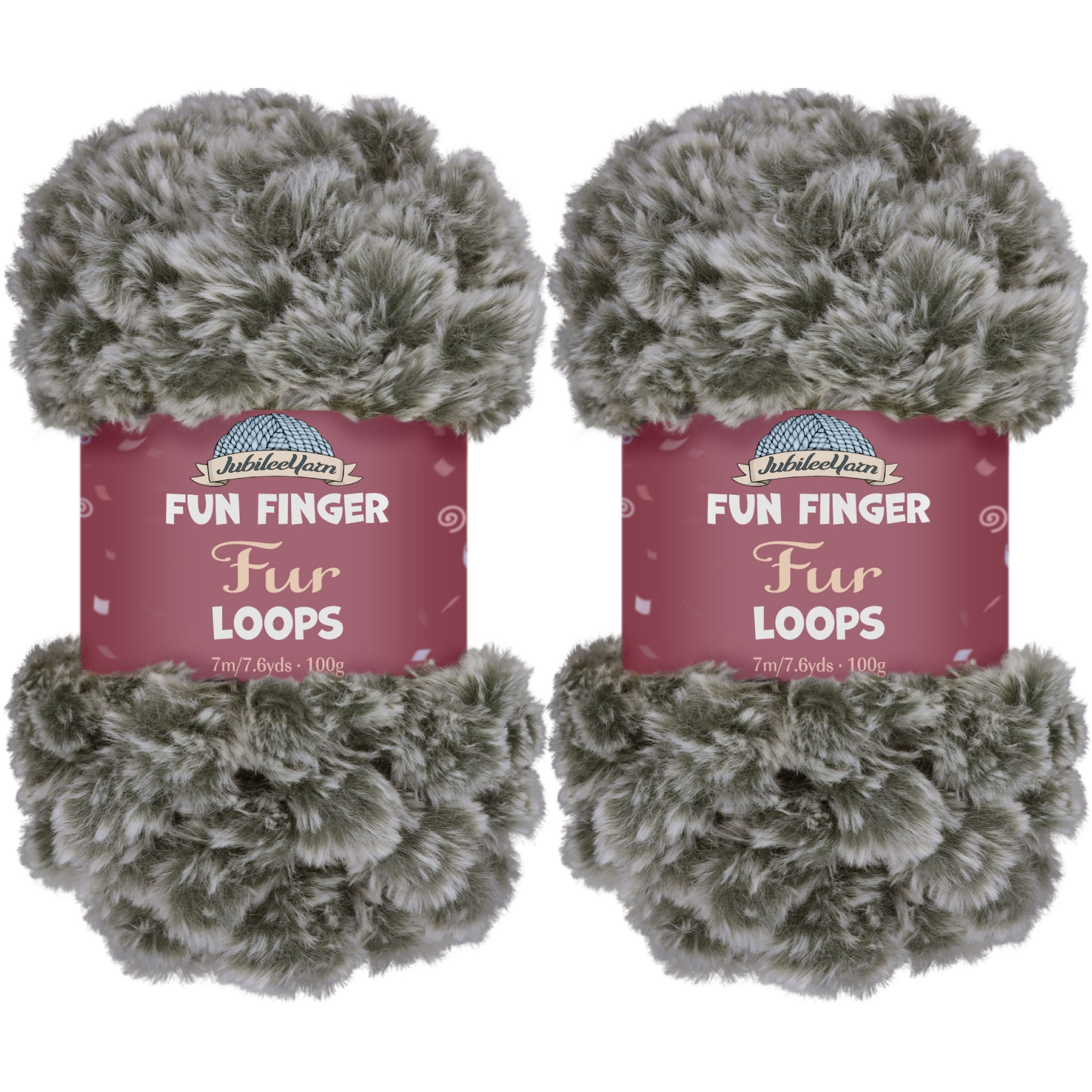 JubileeYarn Fun Finger Fur Loops Yarn - 200g/Skein Polyester Jumbo ...