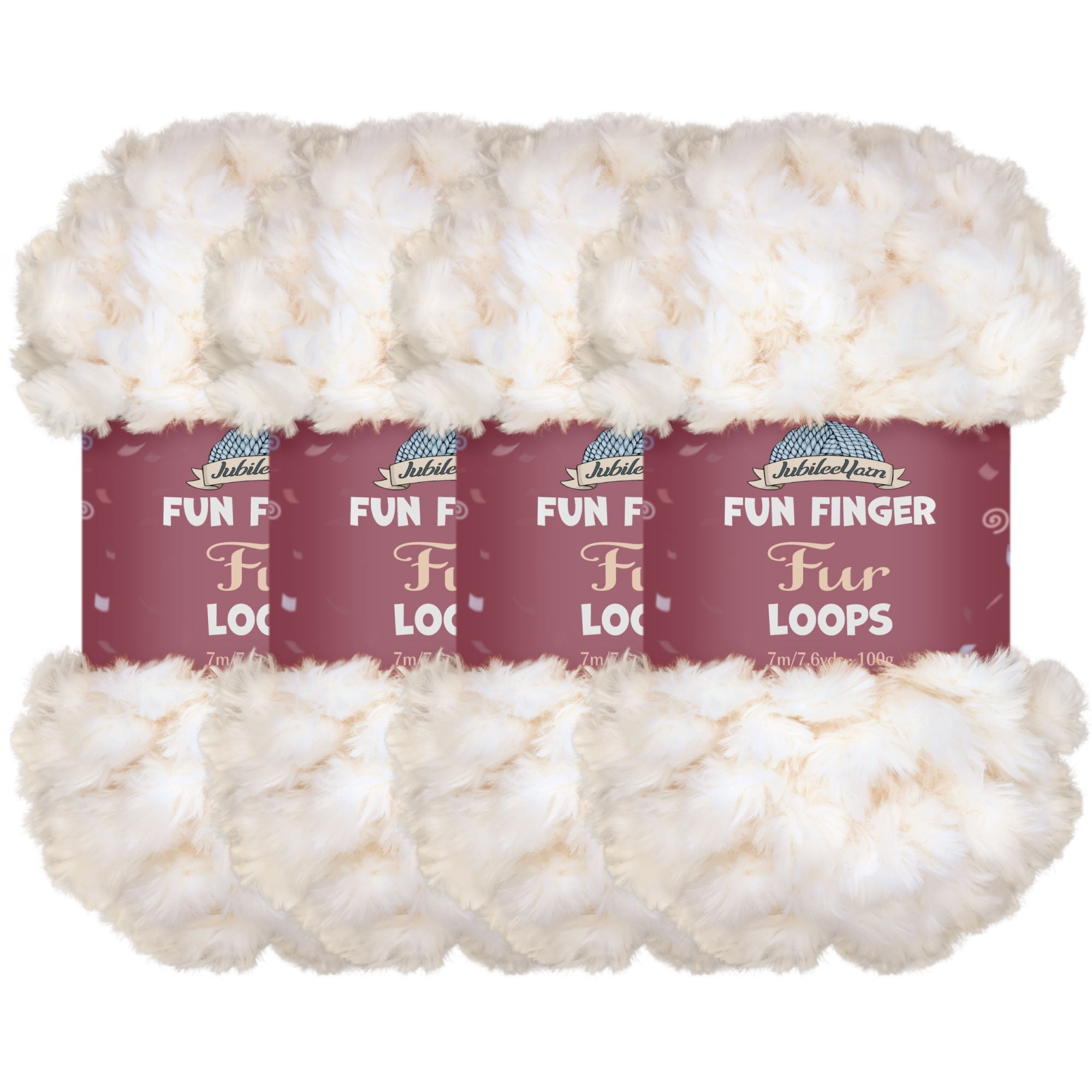 JubileeYarn Fun Finger Fur Loops Yarn - 200g/Skein Polyester Jumbo ...