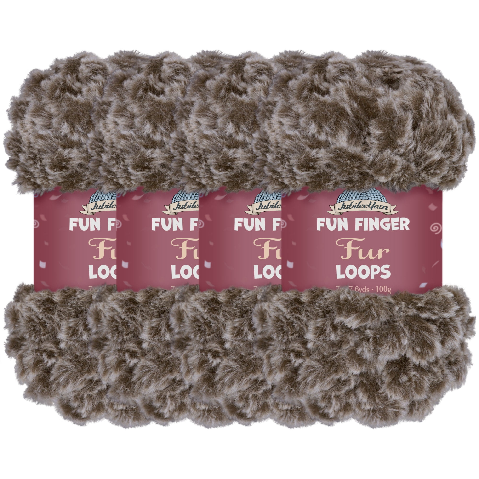 JubileeYarn Fun Finger Fur Loops Yarn - 200g/Skein Polyester Jumbo ...