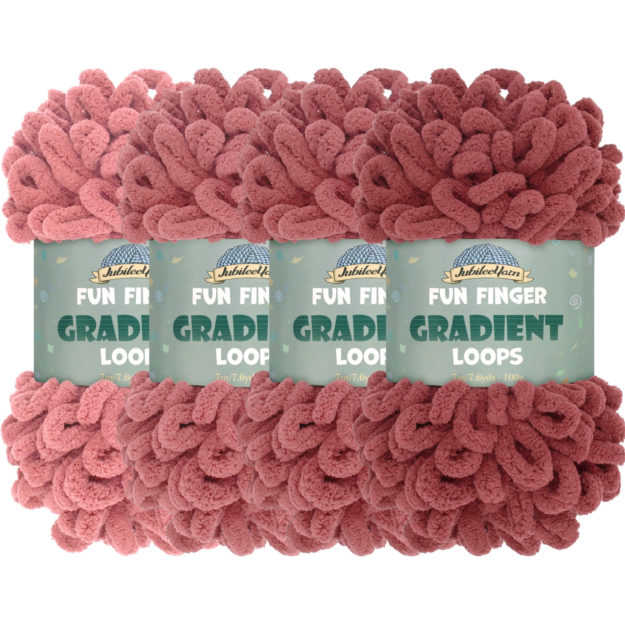 JubileeYarn Fun Finger Gradient Loops Yarn - Jumbo Polyester - 100g ...