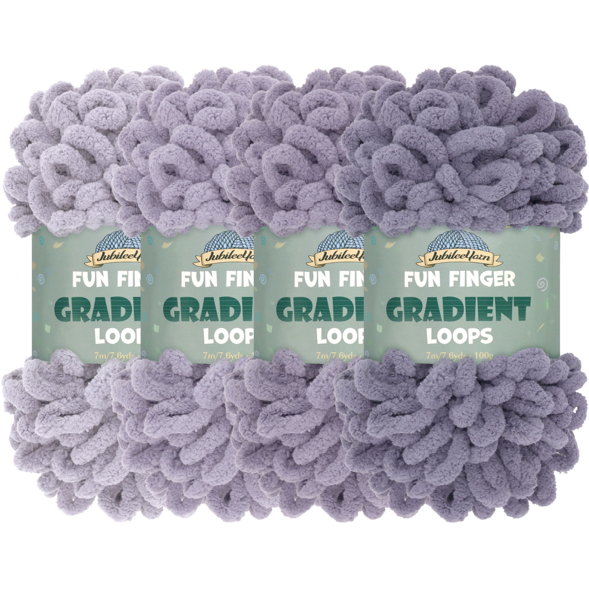 JubileeYarn Fun Finger Gradient Loops Yarn - Jumbo Polyester - 100g ...