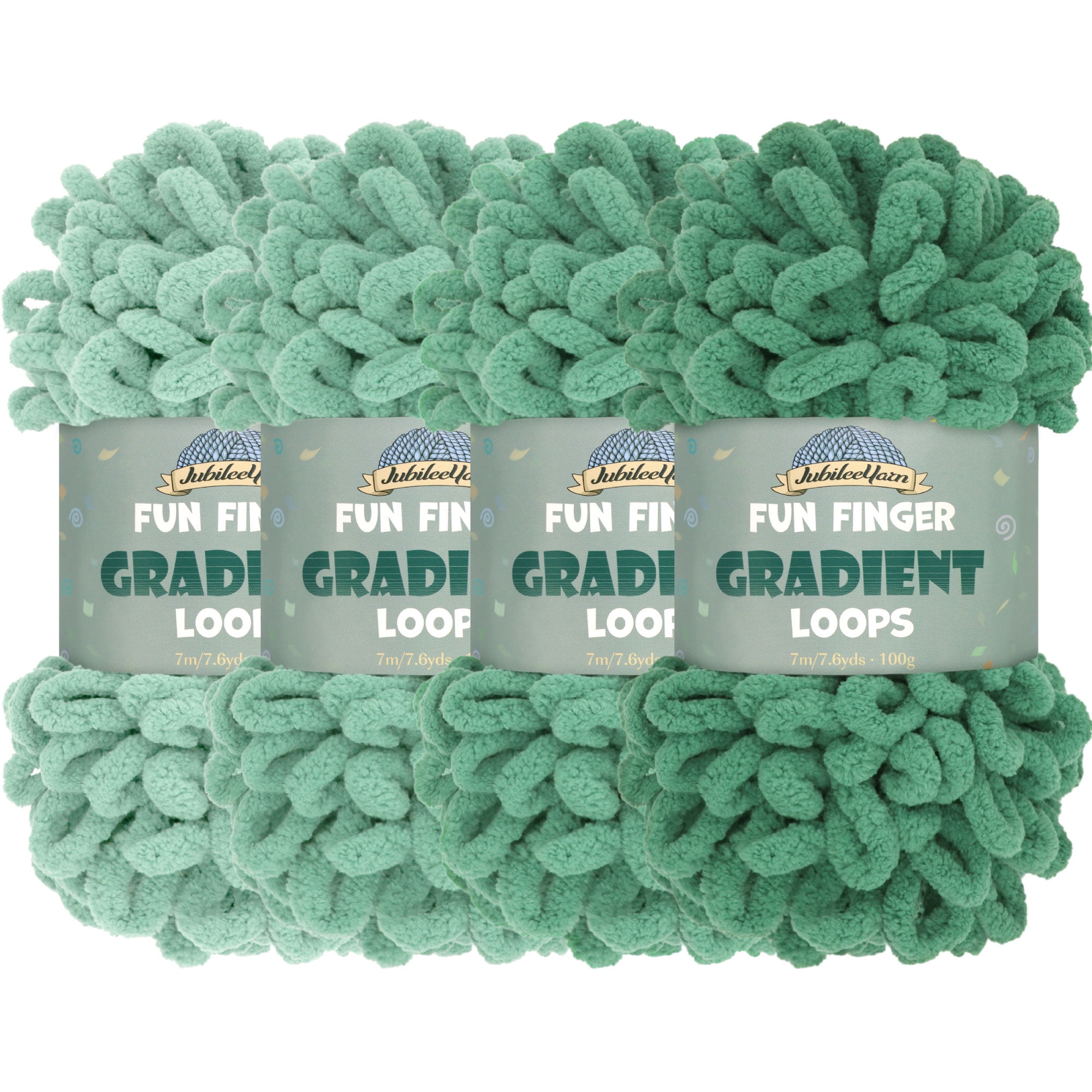 JubileeYarn Fun Finger Gradient Loops Yarn - Jumbo Polyester - 100g ...
