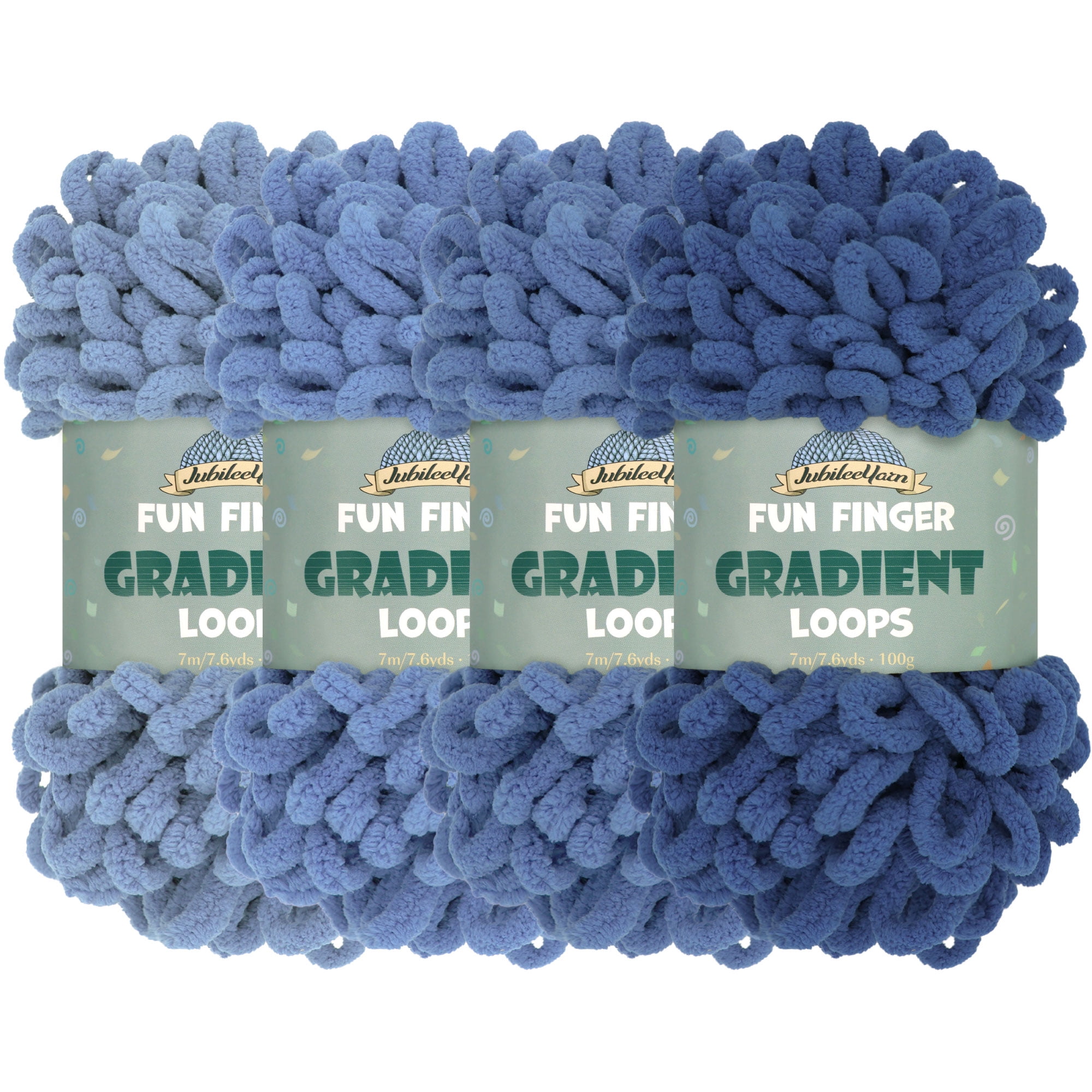 JubileeYarn Fun Finger Gradient Loops Yarn - Polyester Jumbo Loop Yarn ...