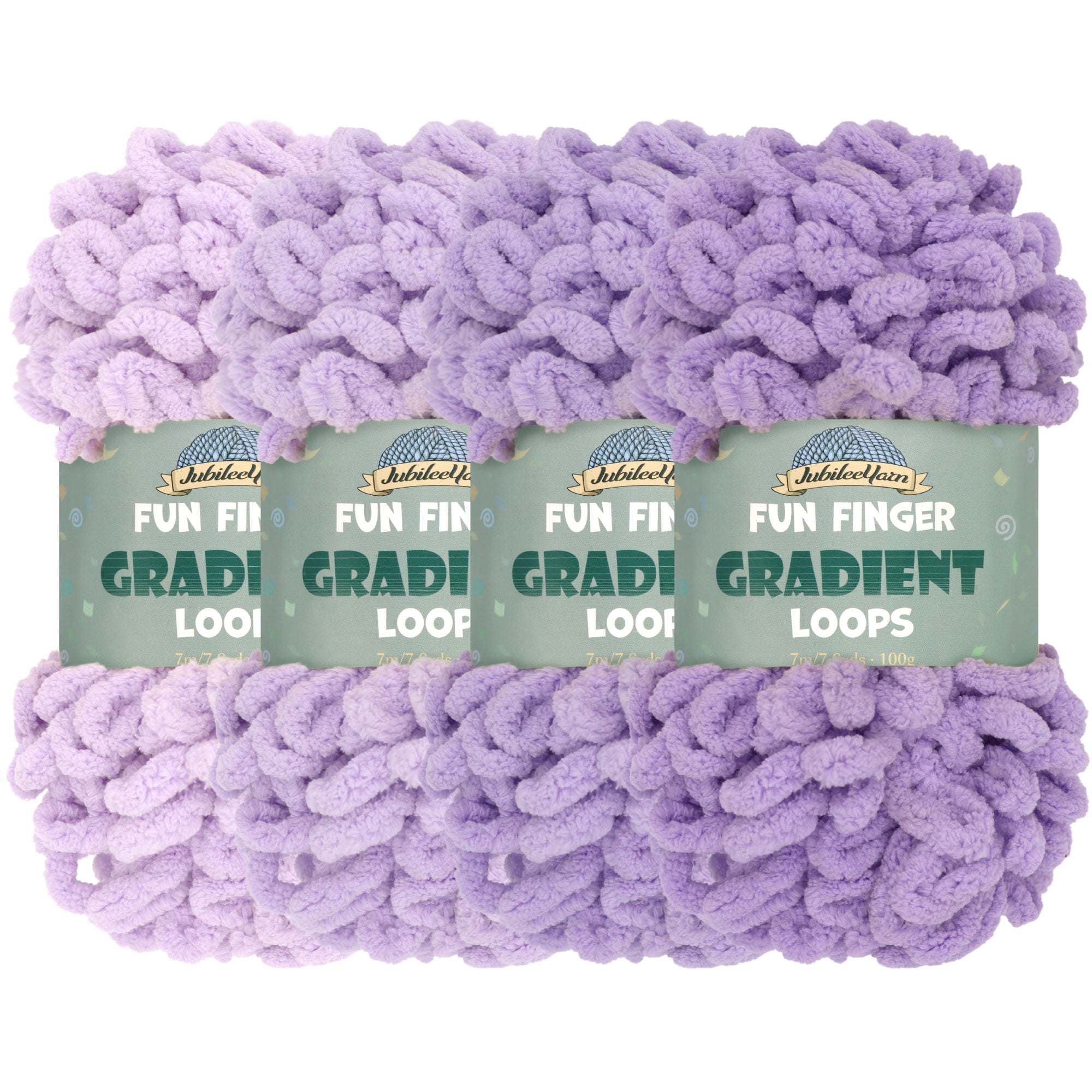 BambooMN Gradient Jumbo Finger Loop Yarn, 100% Polyester, 100g Per ...