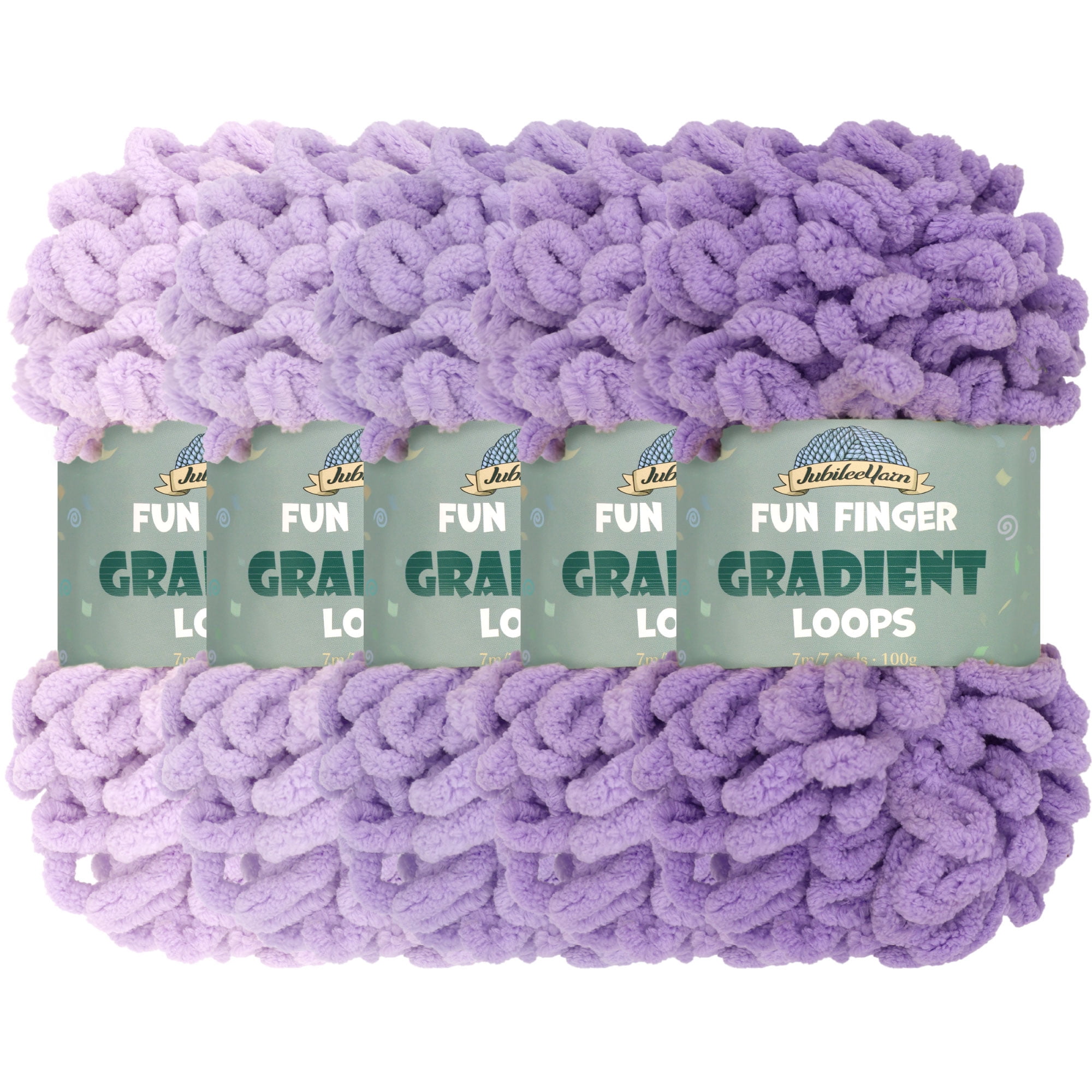 JubileeYarn 5-Pack Fun Finger Gradient Loops Yarn - Jumbo Polyester ...