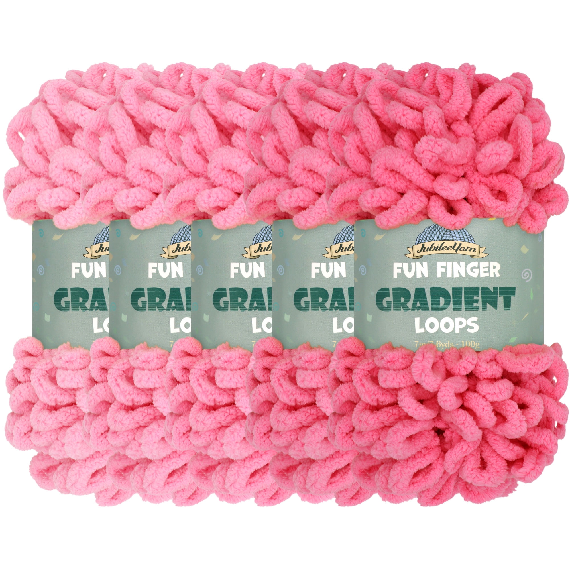JubileeYarn Fun Finger Gradient Loops Yarn - Polyester Jumbo Loop Yarn ...