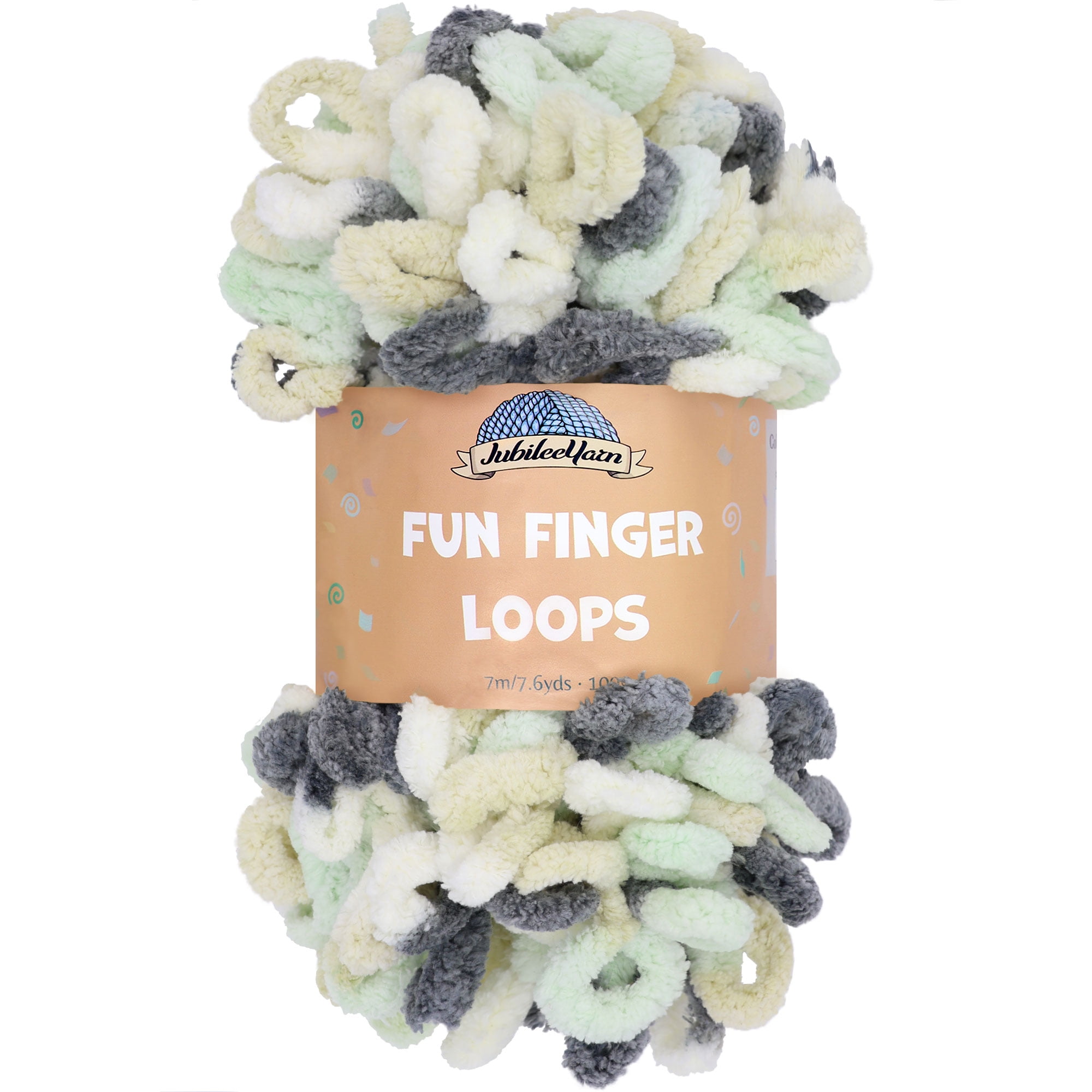JubileeYarn Fun Finger Loops Yarn - 100g/Skein Jumbo Polyester ...