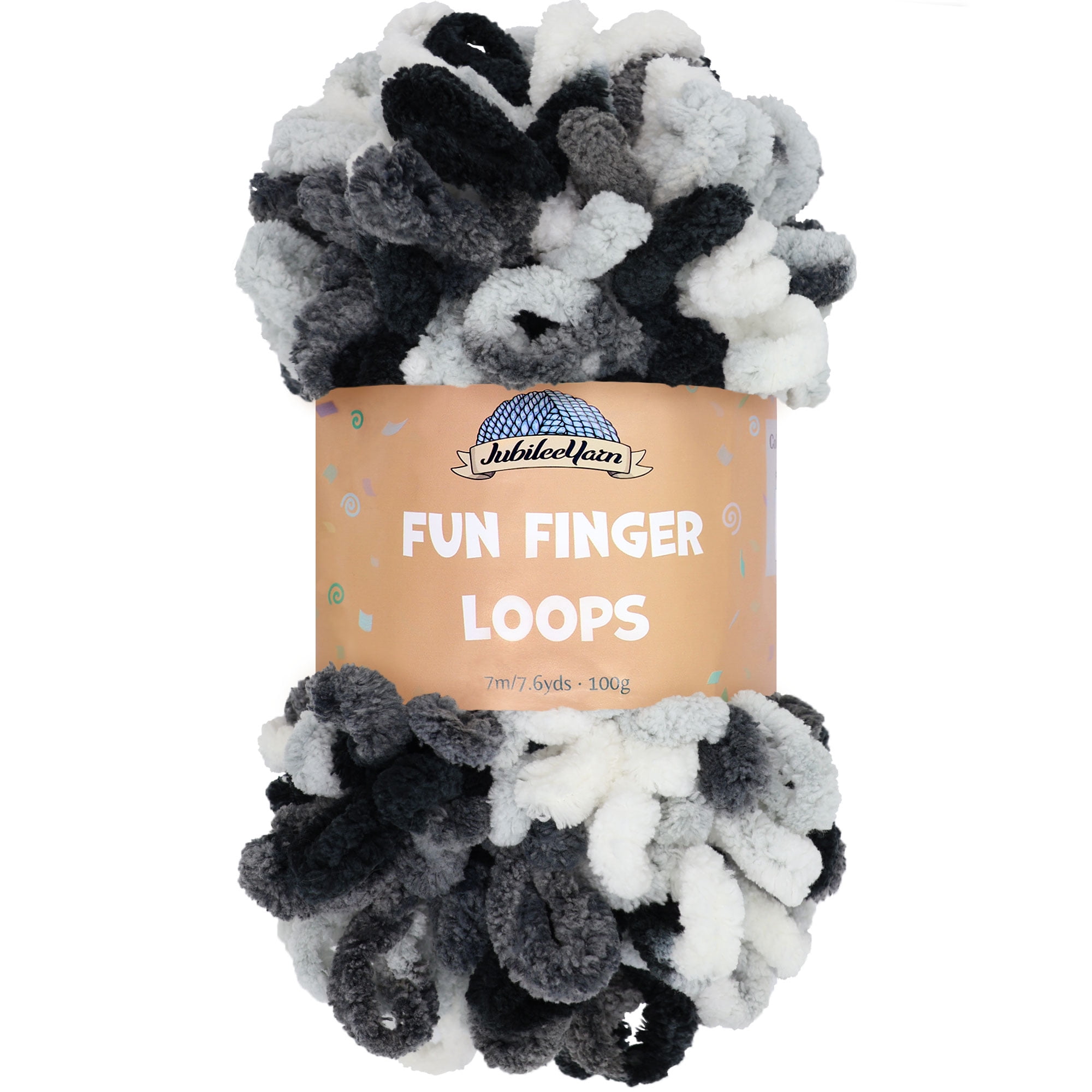 JubileeYarn Fun Finger Loops Yarn - 100g/Skein Jumbo Polyester - Hera ...