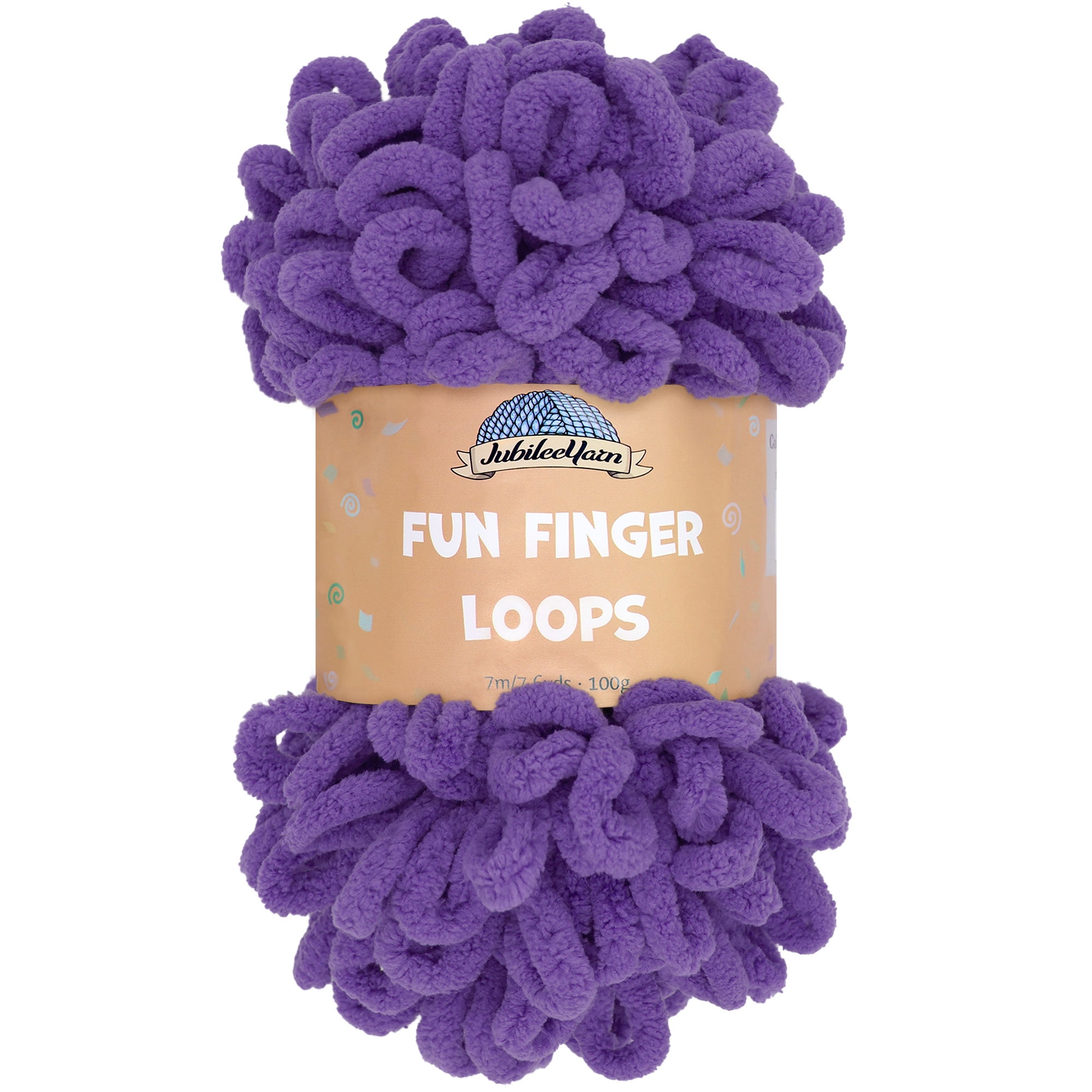 JubileeYarn Fun Finger Loops Yarn - 100g/Skein Jumbo Polyester - Ultra ...