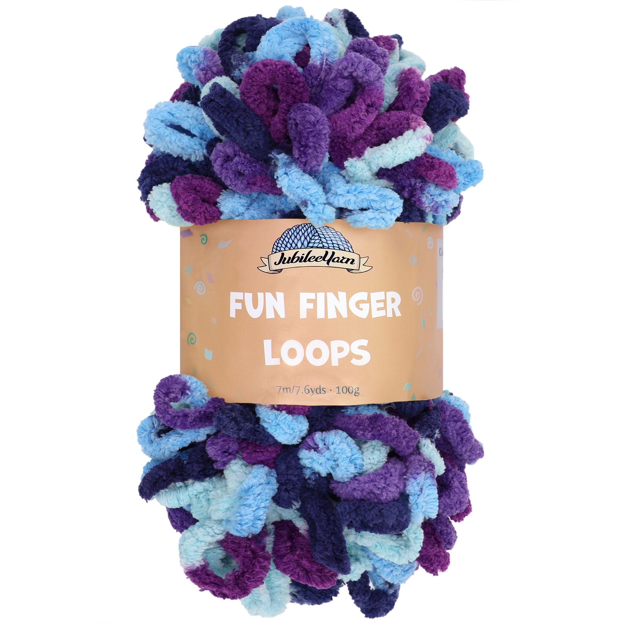 JubileeYarn Fun Finger Loops Yarn - Jumbo Polyester - 100g/Skein ...