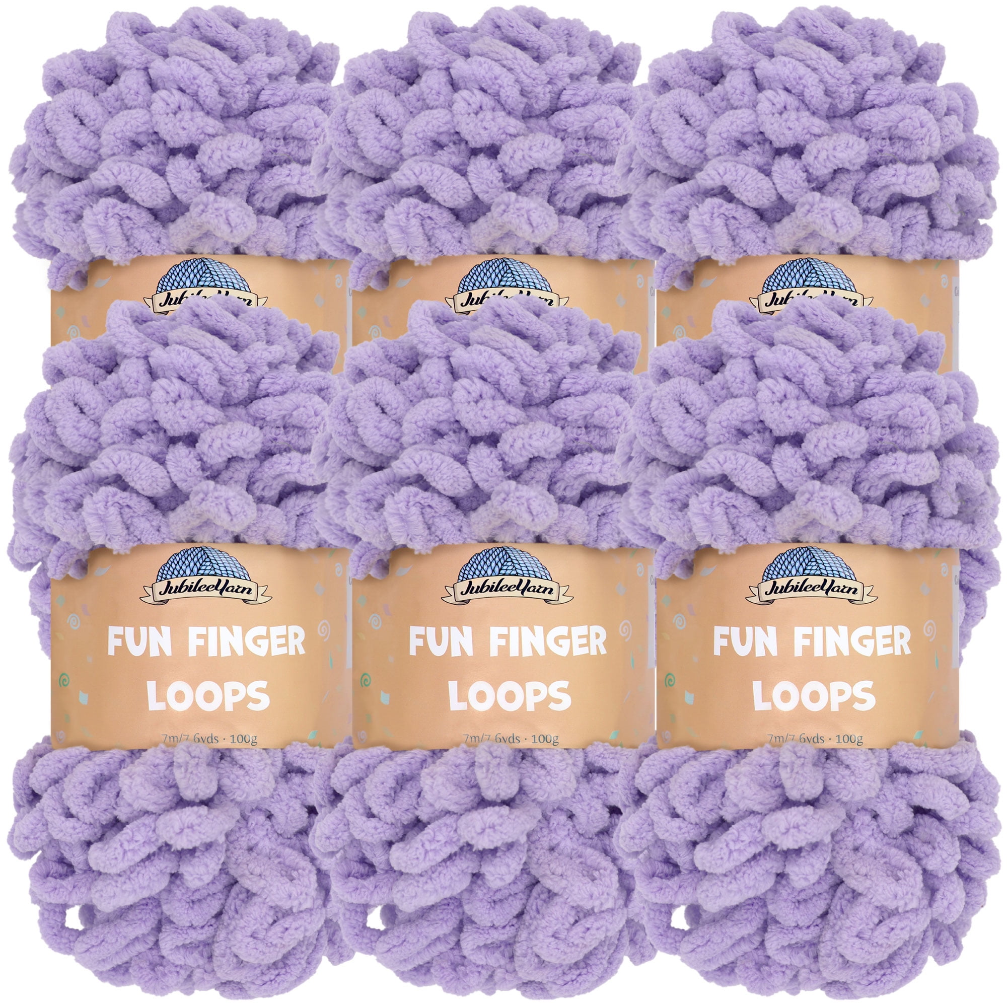 JubileeYarn Fun Finger Loops Yarn - Jumbo Polyester - 100g/Skein ...