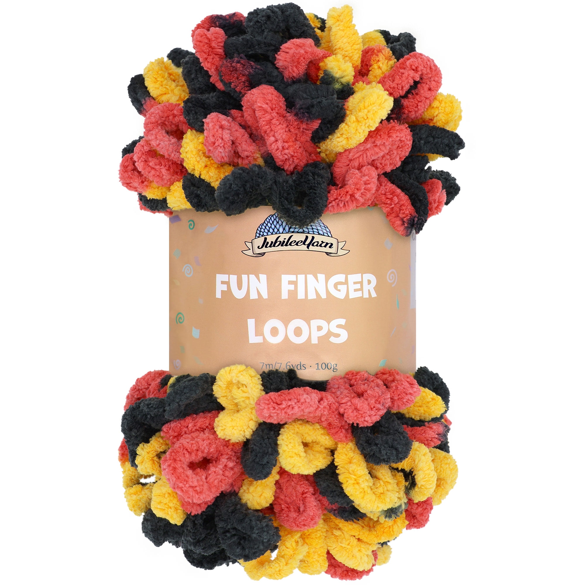 JubileeYarn Fun Finger Loops Yarn - Jumbo Polyester - Team Spirit ...