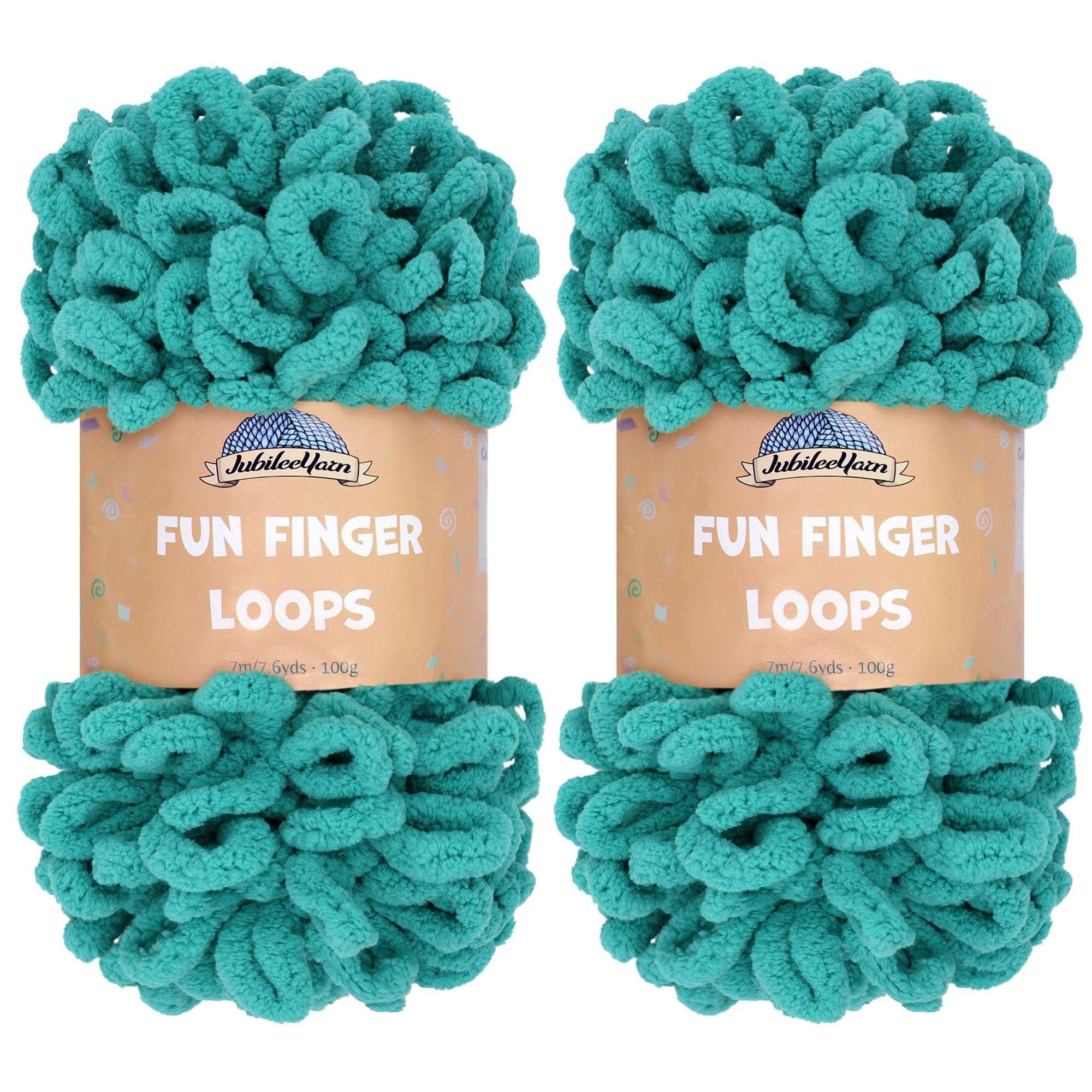 JubileeYarn Fun Finger Loops Yarn - Jumbo Polyester - 100g/Skein ...