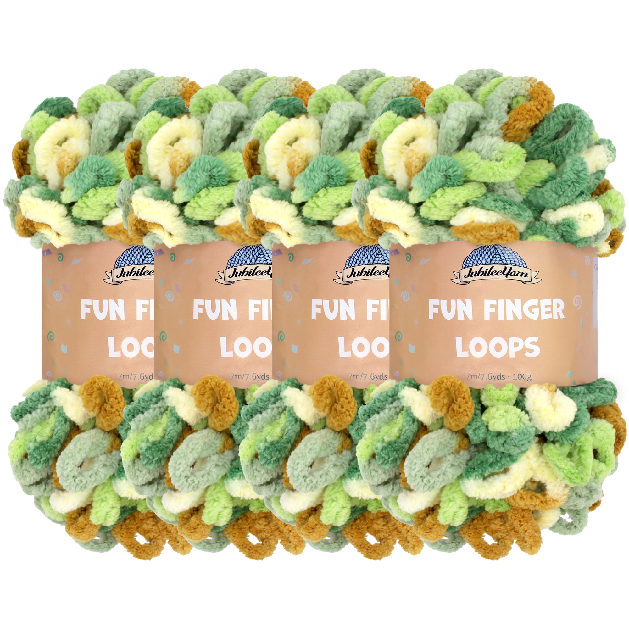 JubileeYarn Fun Finger Loops Yarn - Jumbo Polyester - 100g/Skein - Auxo ...