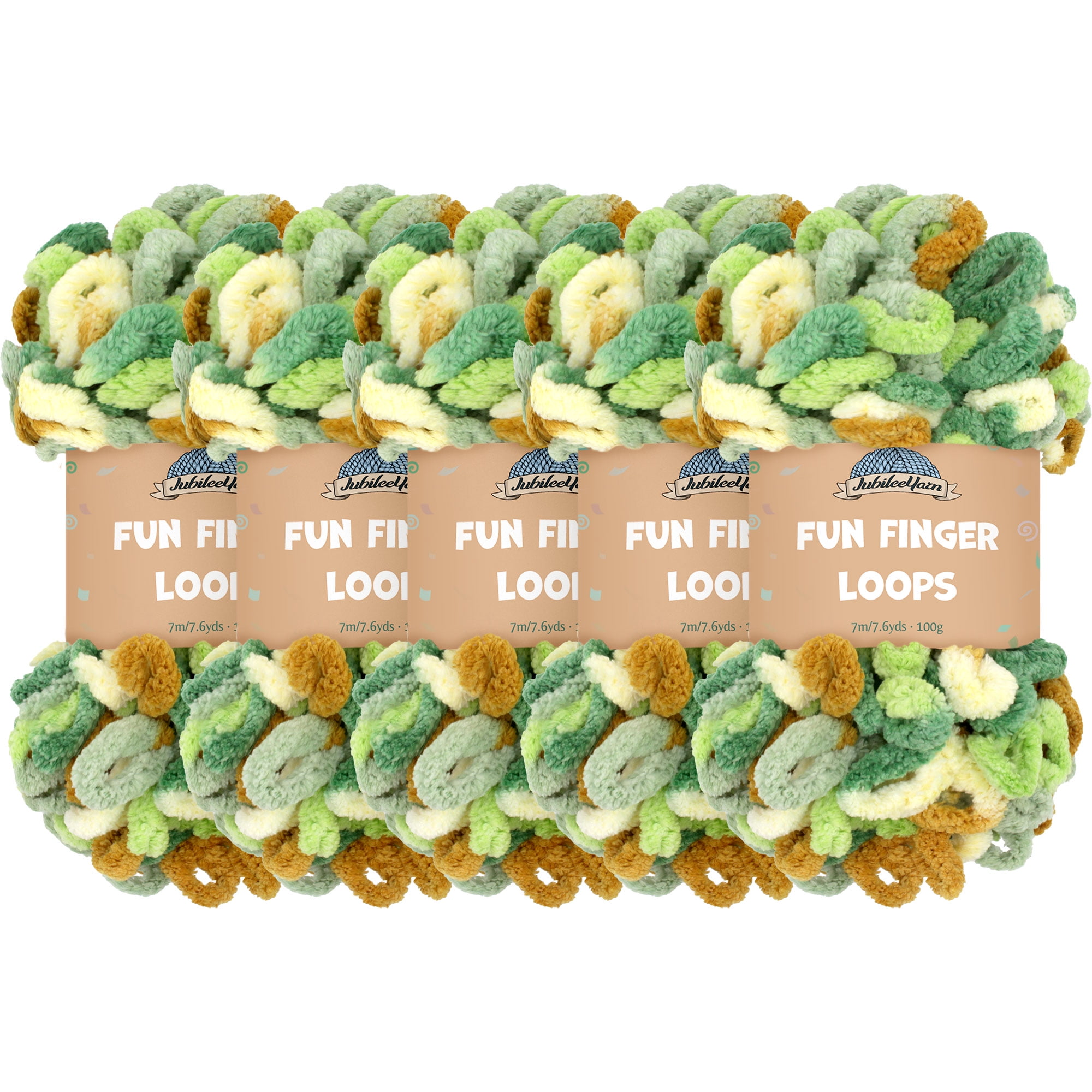 JubileeYarn Fun Finger Loops Yarn - Jumbo Polyester - 100g/Skein - Auxo ...