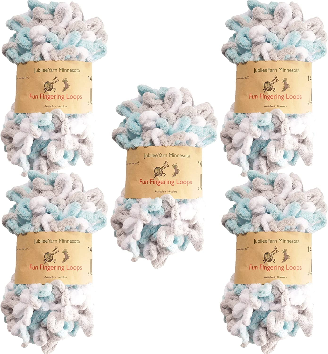 JubileeYarn Fun Finger Loops Yarn - Polyester Jumbo Loop Yarn - 100g ...